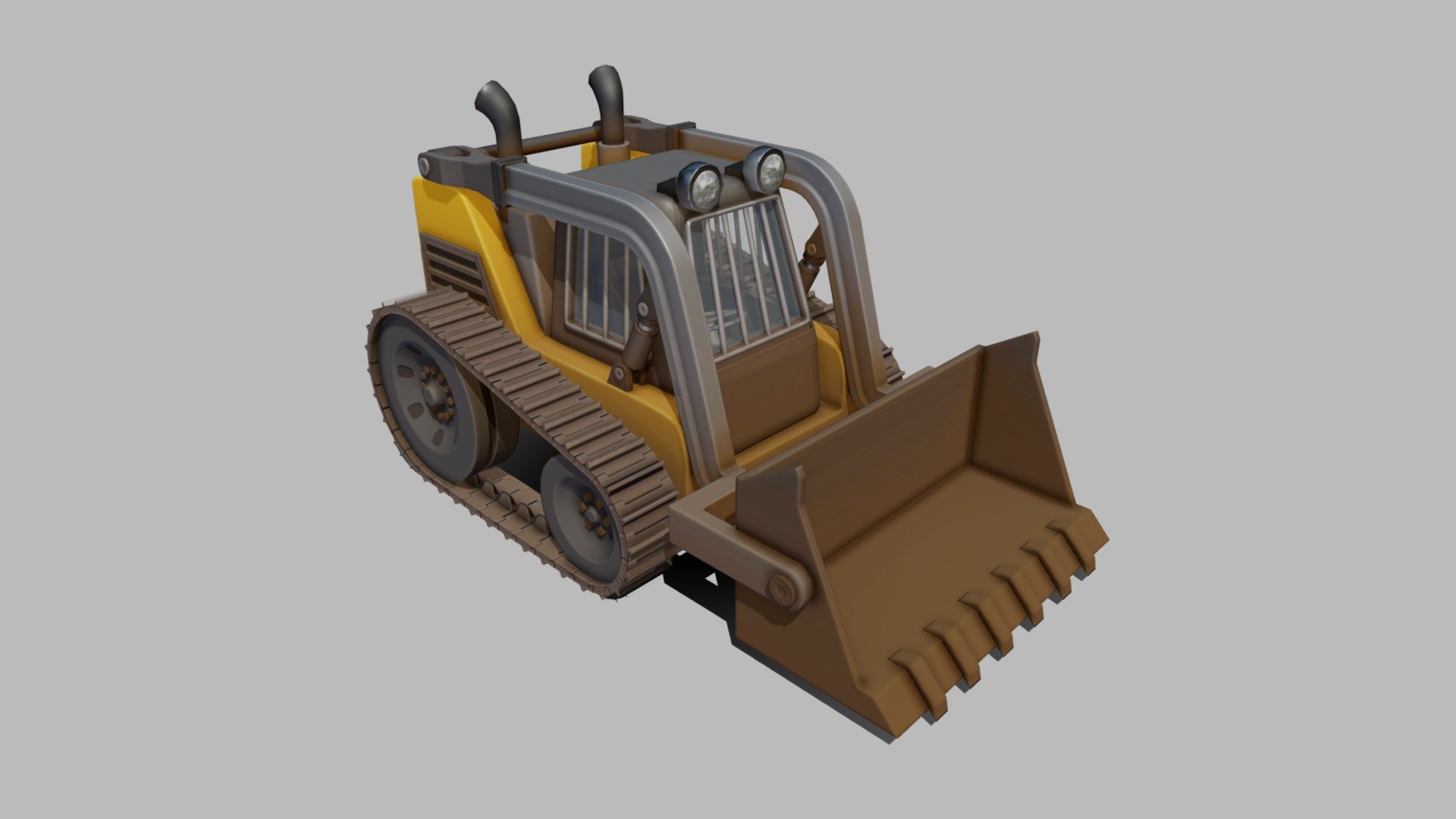 Bulldozer - 3D model by Linomig [4c4997c] - Sketchfab