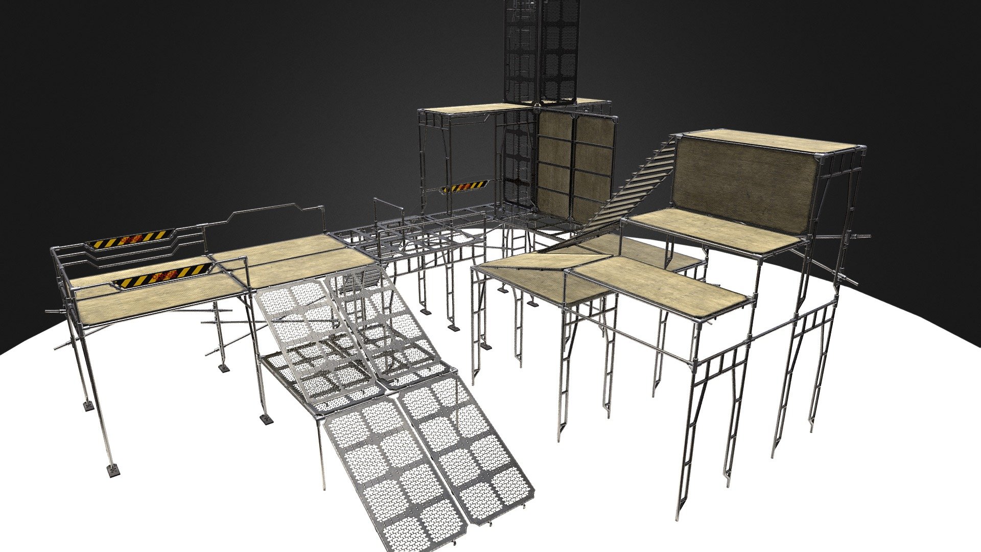 Modular Scaffolding Kit - Operation Black Mesa - 3D model by Fearell ...