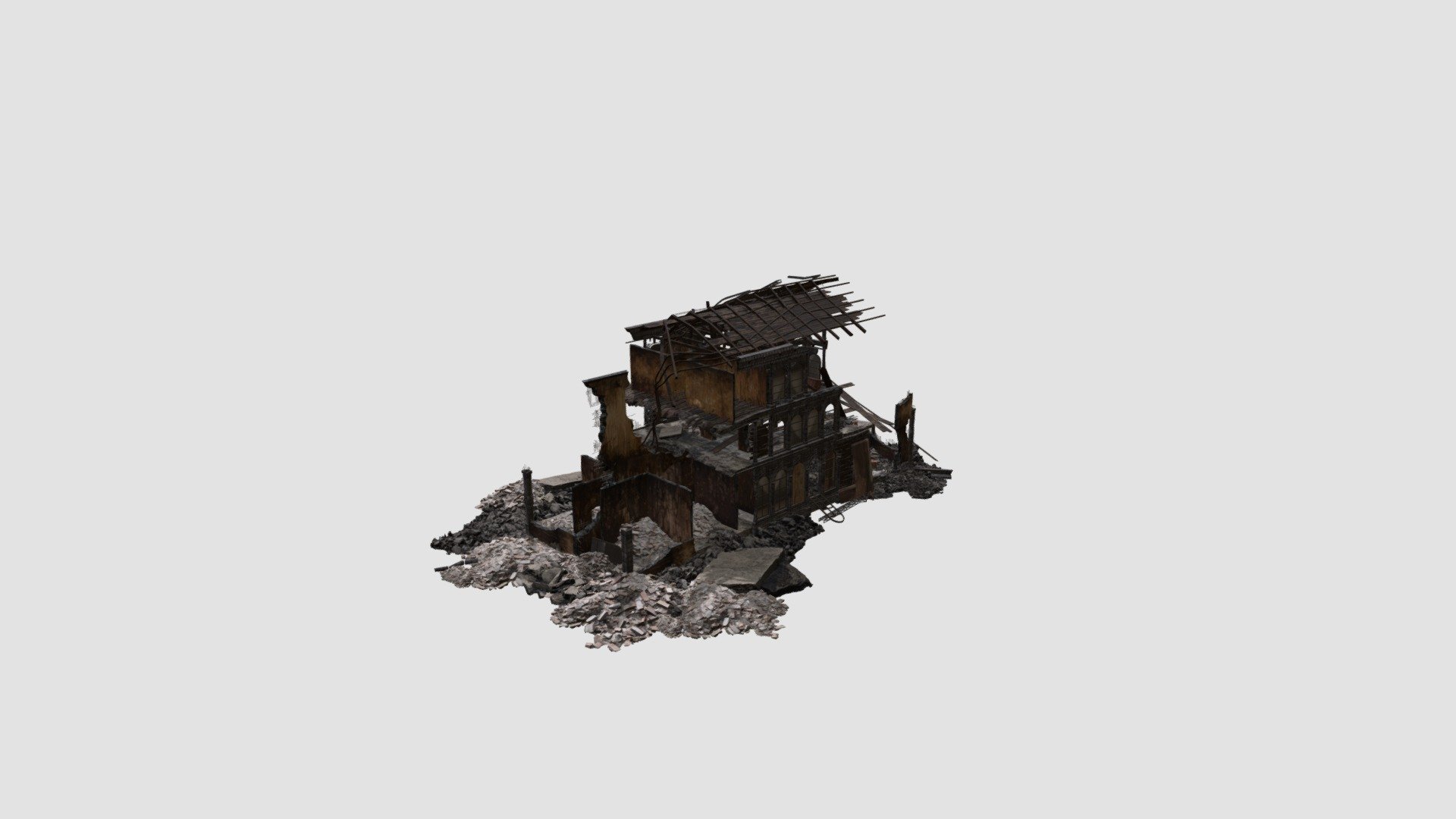 destroyed building - Buy Royalty Free 3D model by Evermotion [4c52e3a ...