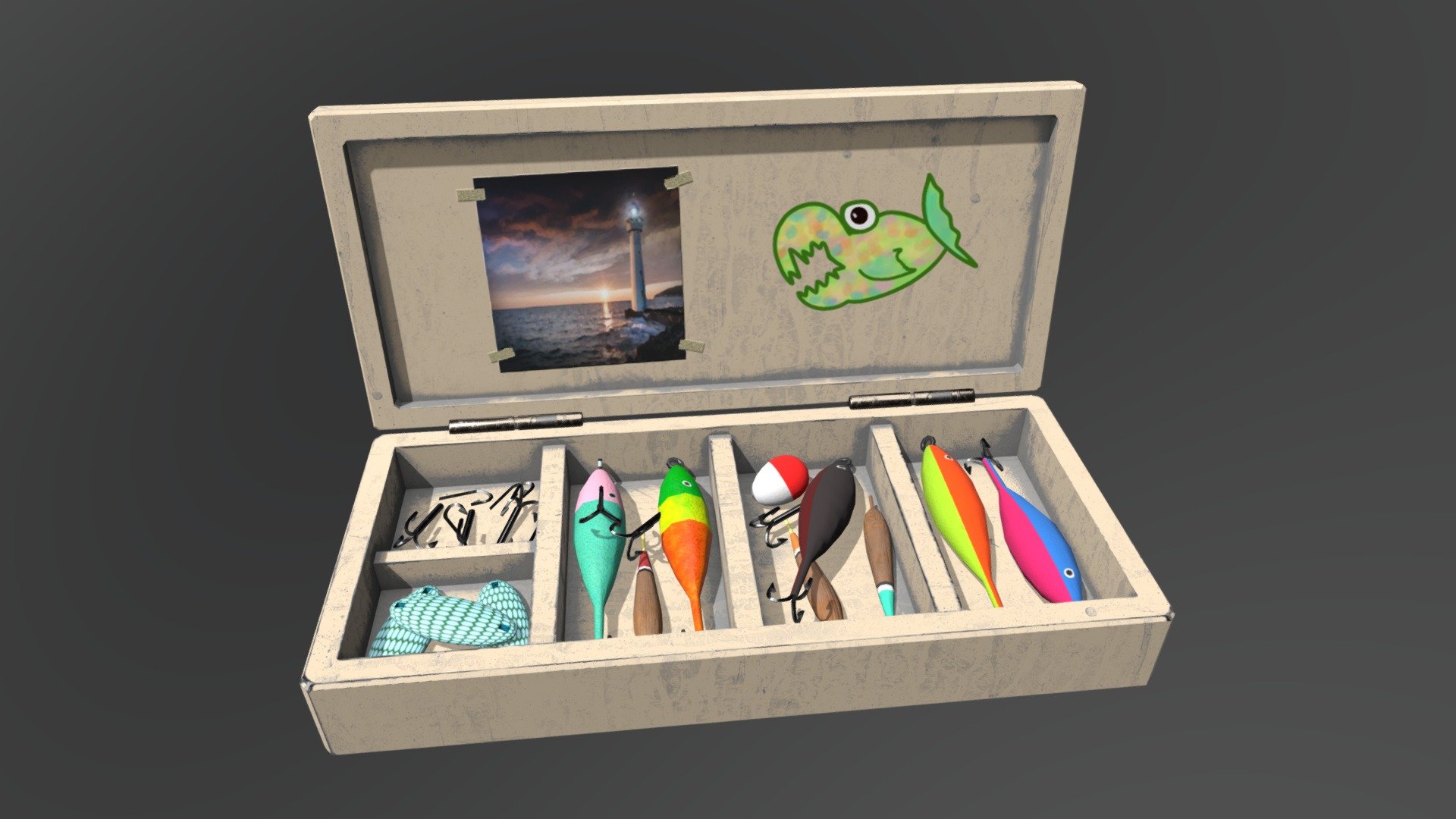 Fisherman's box - 3D model by Art-Teeves [4c59541] - Sketchfab