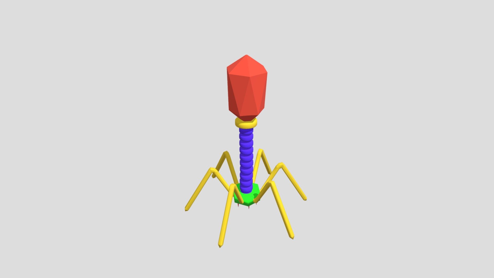 Bacteriophage - 3D model by afarhans12 [4c59f55] - Sketchfab