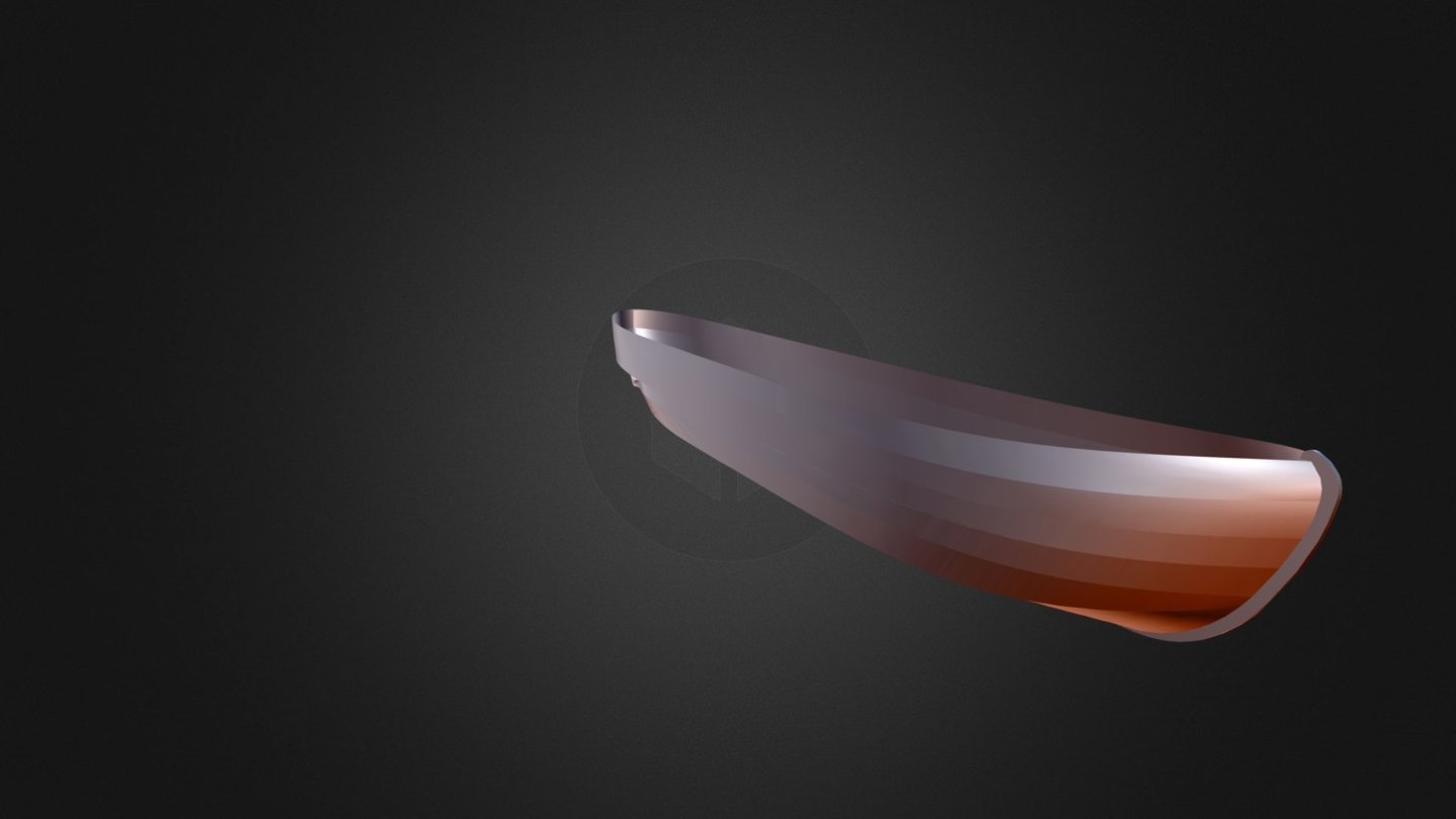 61' narrowboat, fine swims with shallow V hull - 3D model by dpaws ...