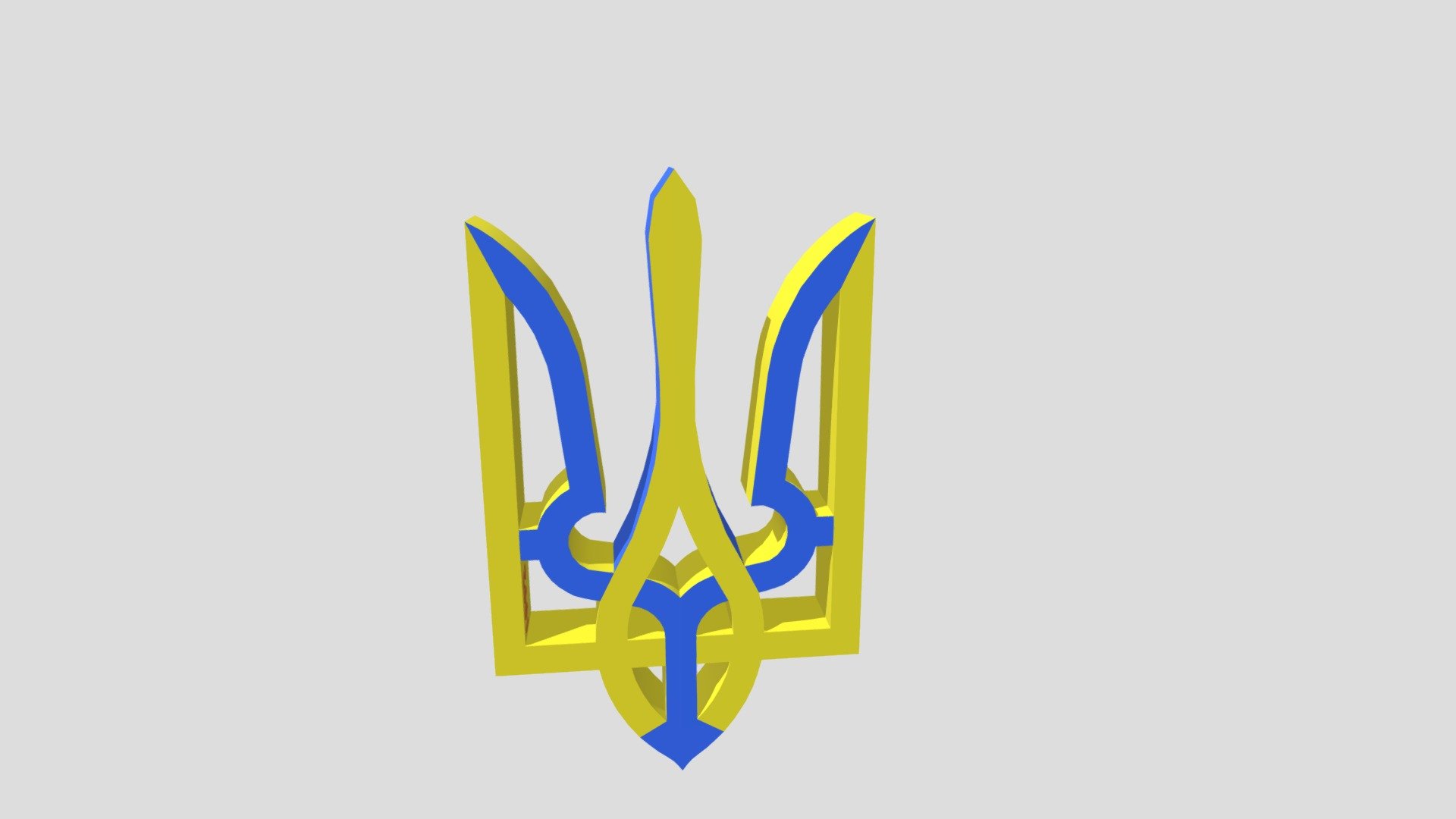 Tryzub static - 3D model by Nataliia.Lukashevych [4c5d100] - Sketchfab
