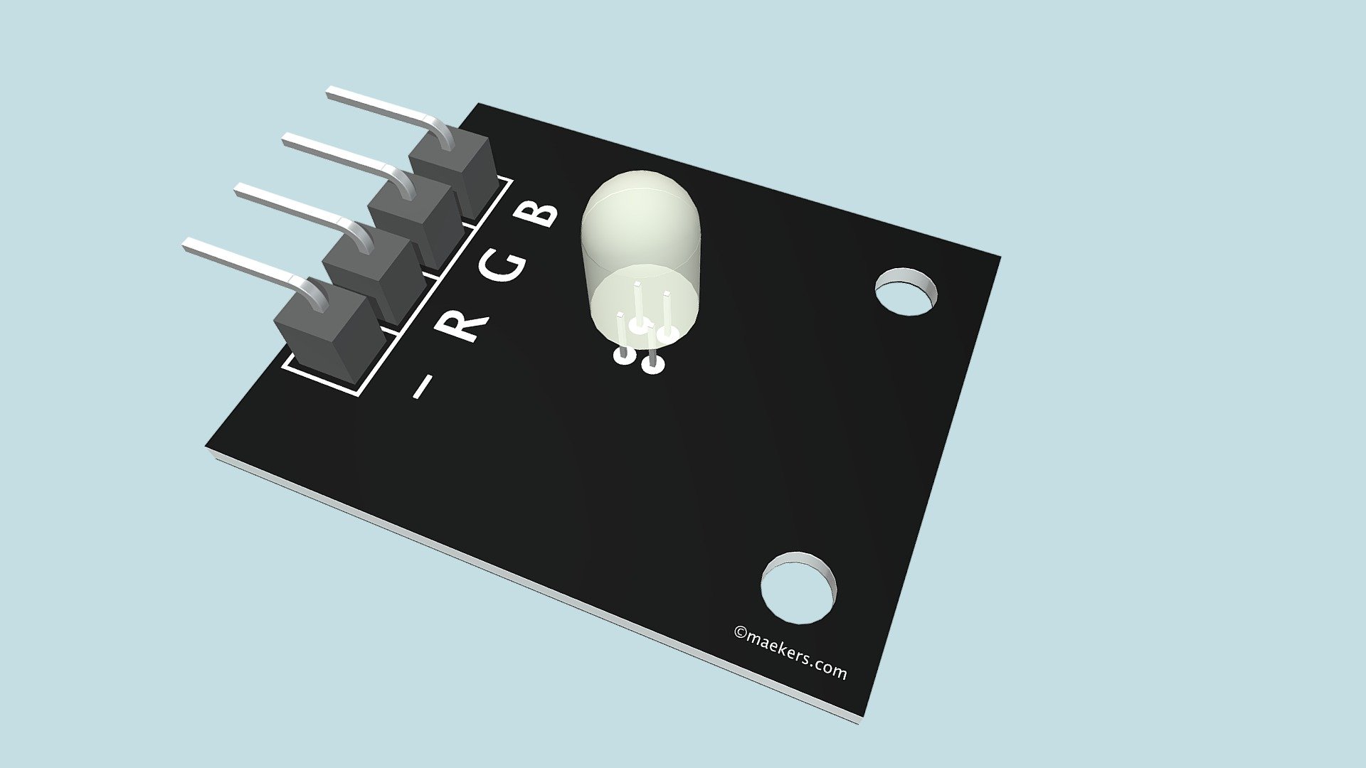 RGB LED - 3D model by maekers (@Innolabs01) [4c5d38d] - Sketchfab