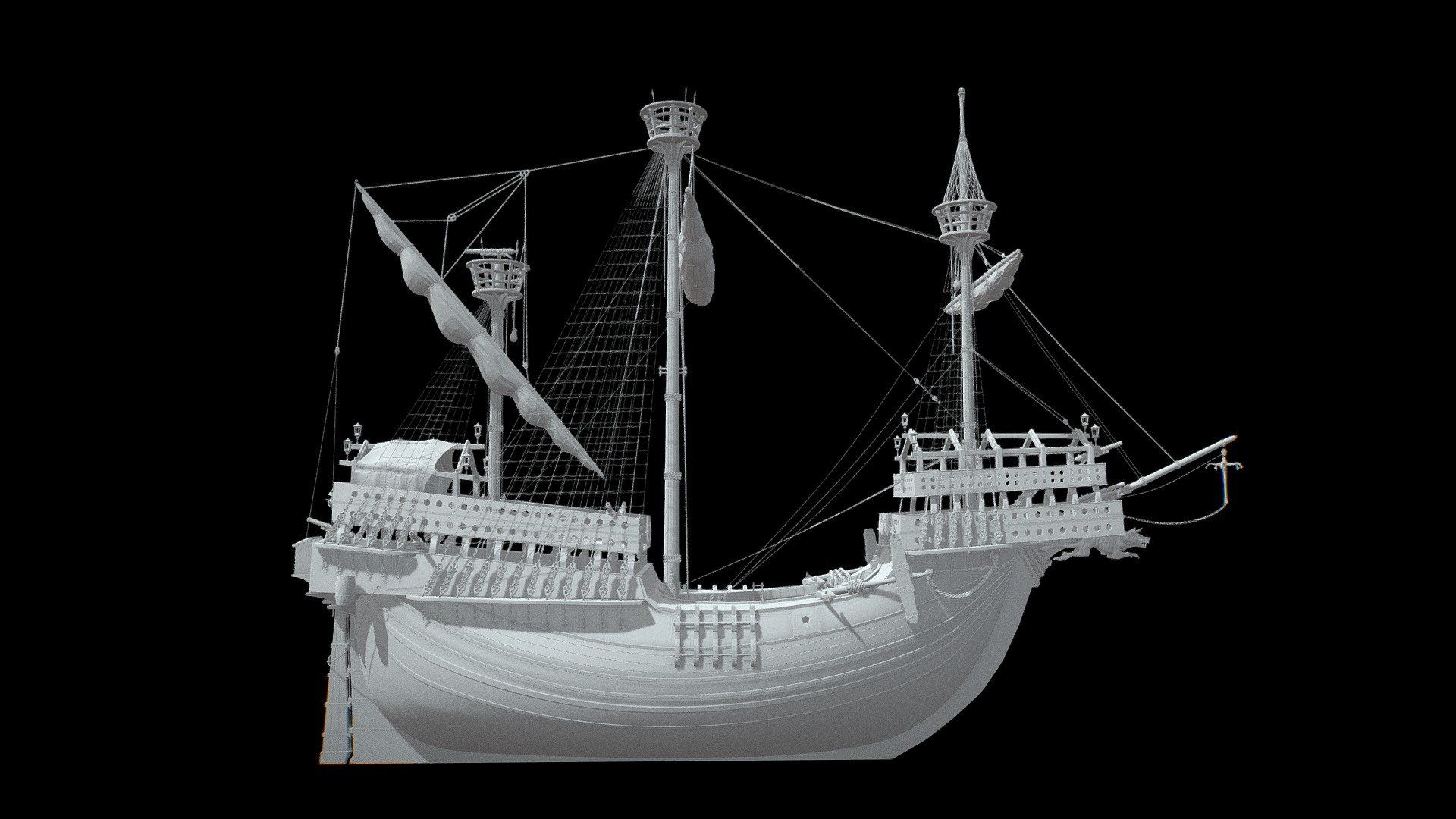 Carrack Sailing Ship - 3D model by DmitryAnanyev [4c64ff4] - Sketchfab