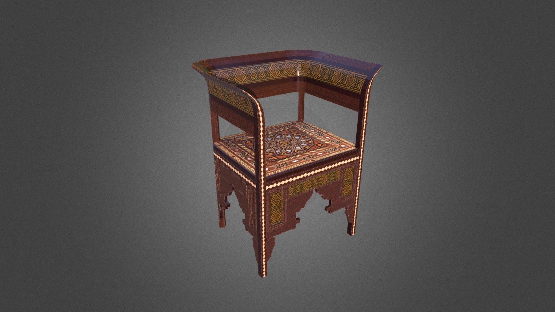 middle eastern Chair - 3D model by Kinan Qazan (@kinan.qazan) [4c6633d ...