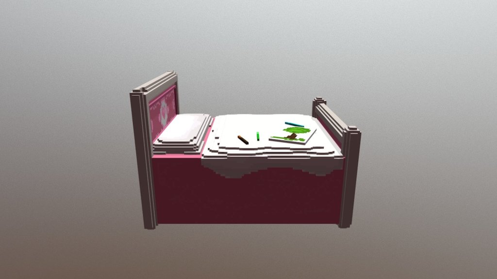 Little Girl's Bed - 3D model by Sam McLaughlin (@BhunaBoy) [4c6da2e ...