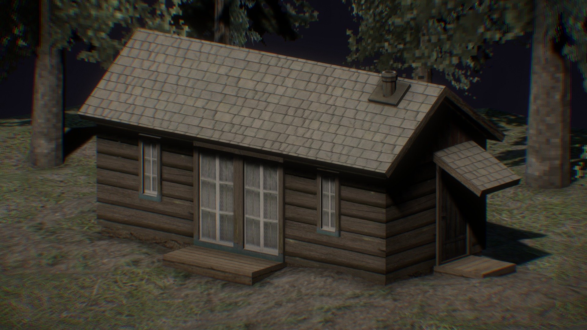 Retro Style Cabin - 3D model by chrlog [4c71c08] - Sketchfab