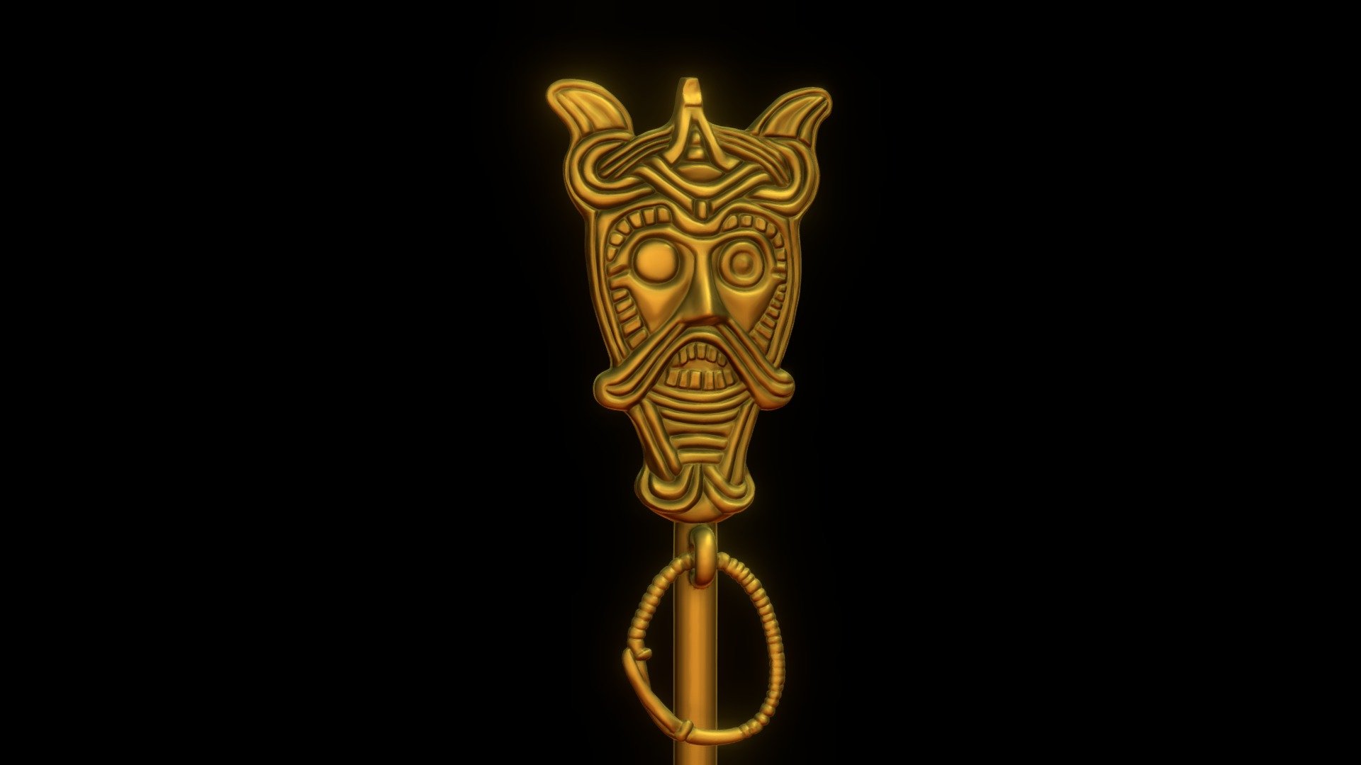 Bronze pin X century - Odin - Wōđinaz - Óðinn - 3D model by Ostvitsya3D ...