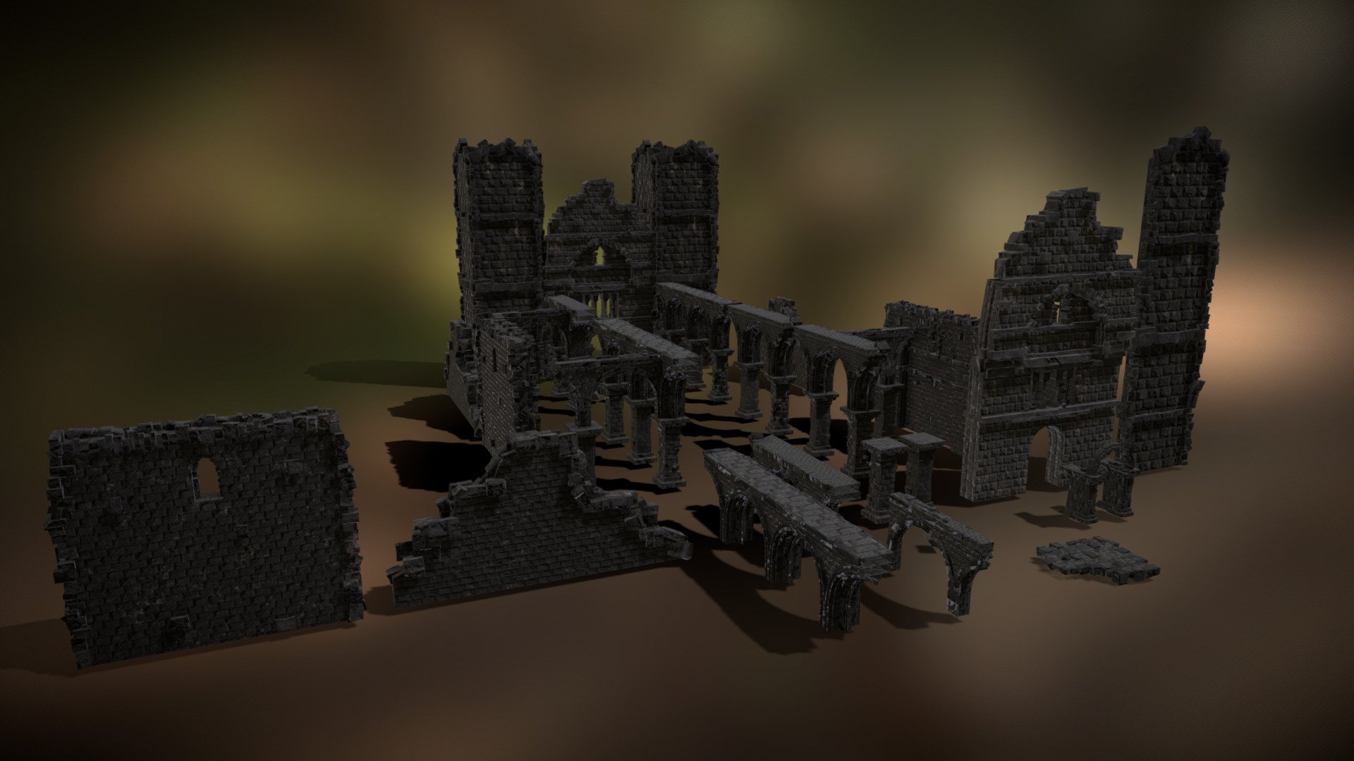 Old Church Ruins - Download Free 3D model by H.Foucault [4c72848 ...