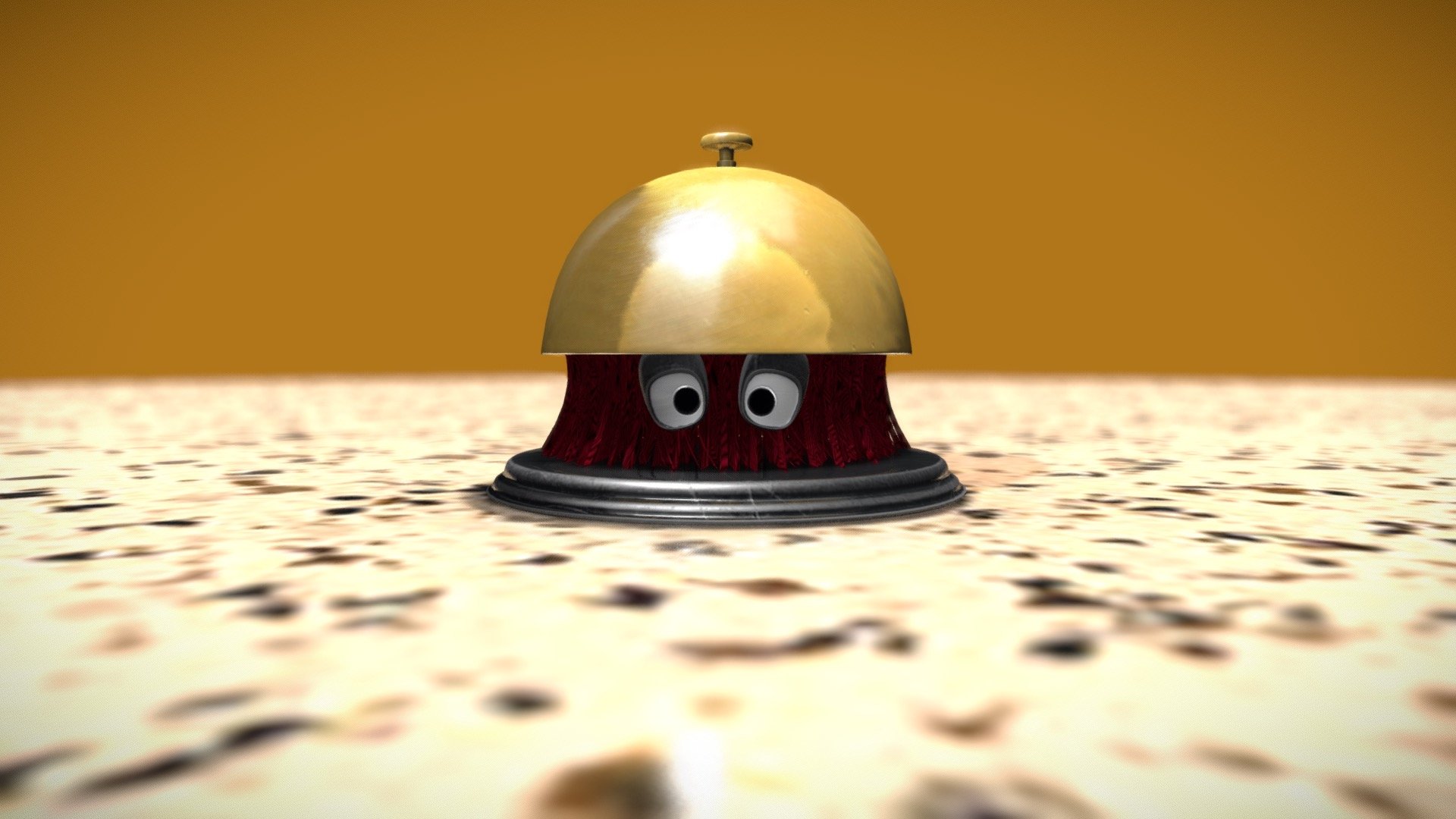 Reception bell cartoon - 3D model by ByteHawk [4c72b48] - Sketchfab