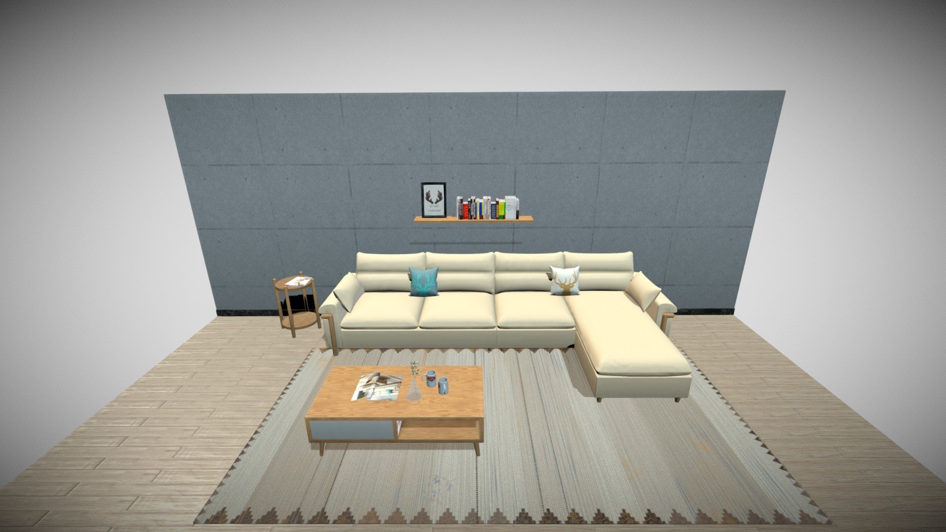sofa_combination - 3D model by spoooljp [4c73bbe] - Sketchfab