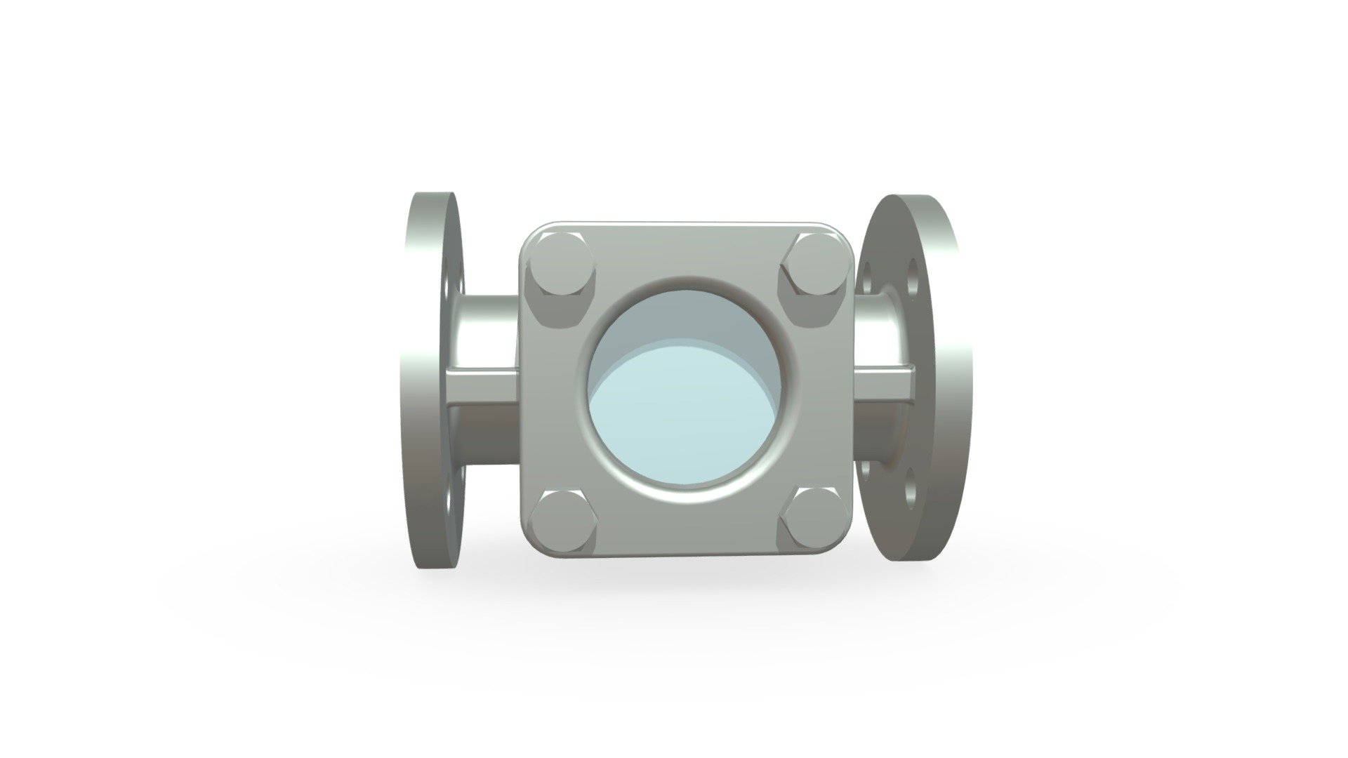 DIN-EN Flanged Double Sightglass - Download Free 3D model by Freek de ...