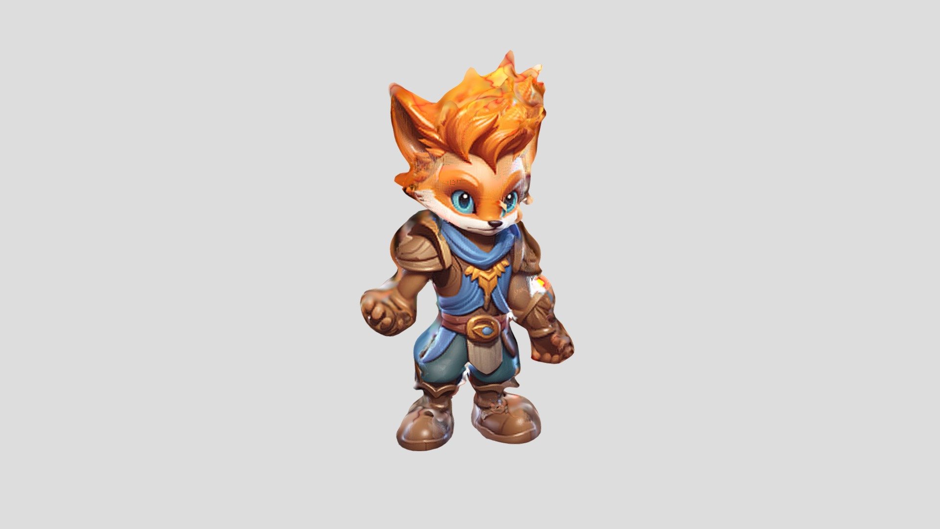Cute cartoon fox in armor A cute cartoon fox - Download Free 3D model ...