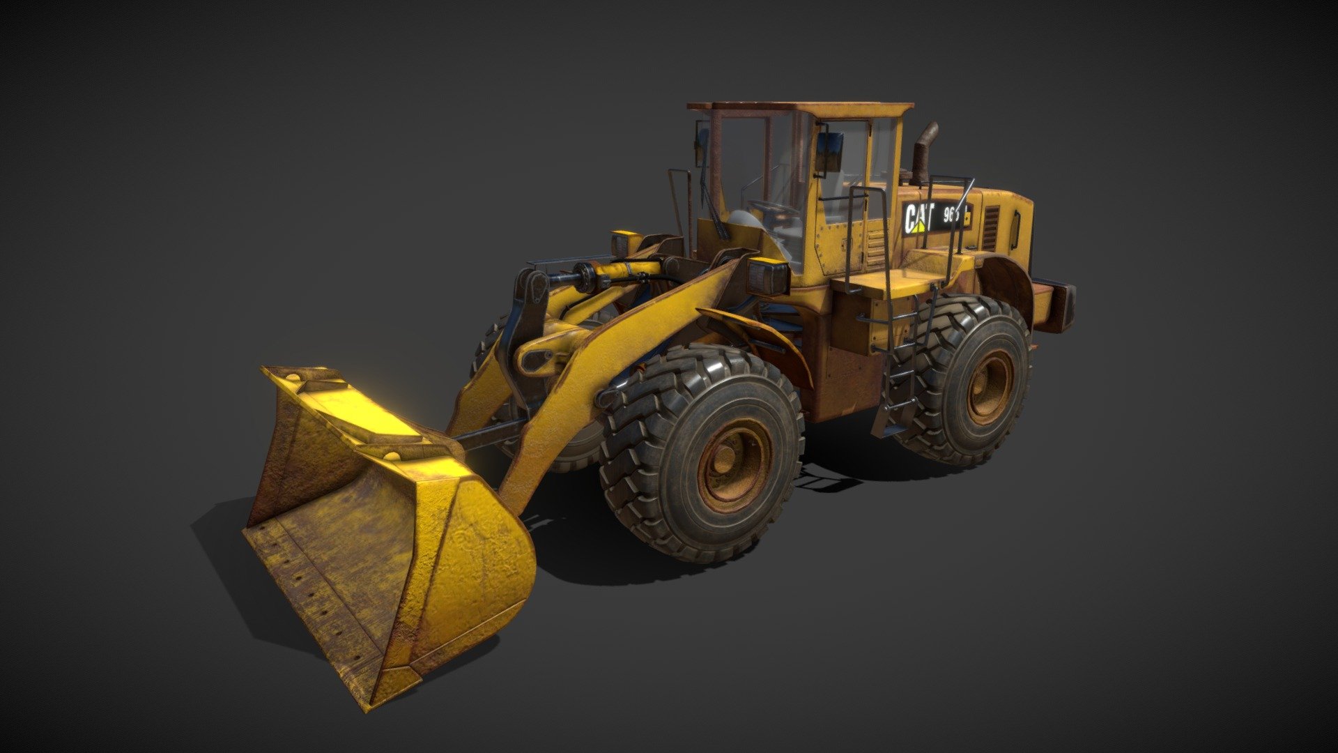 CAT 966H Front Loader - 3D model by OddPhish3D [4c7a621] - Sketchfab