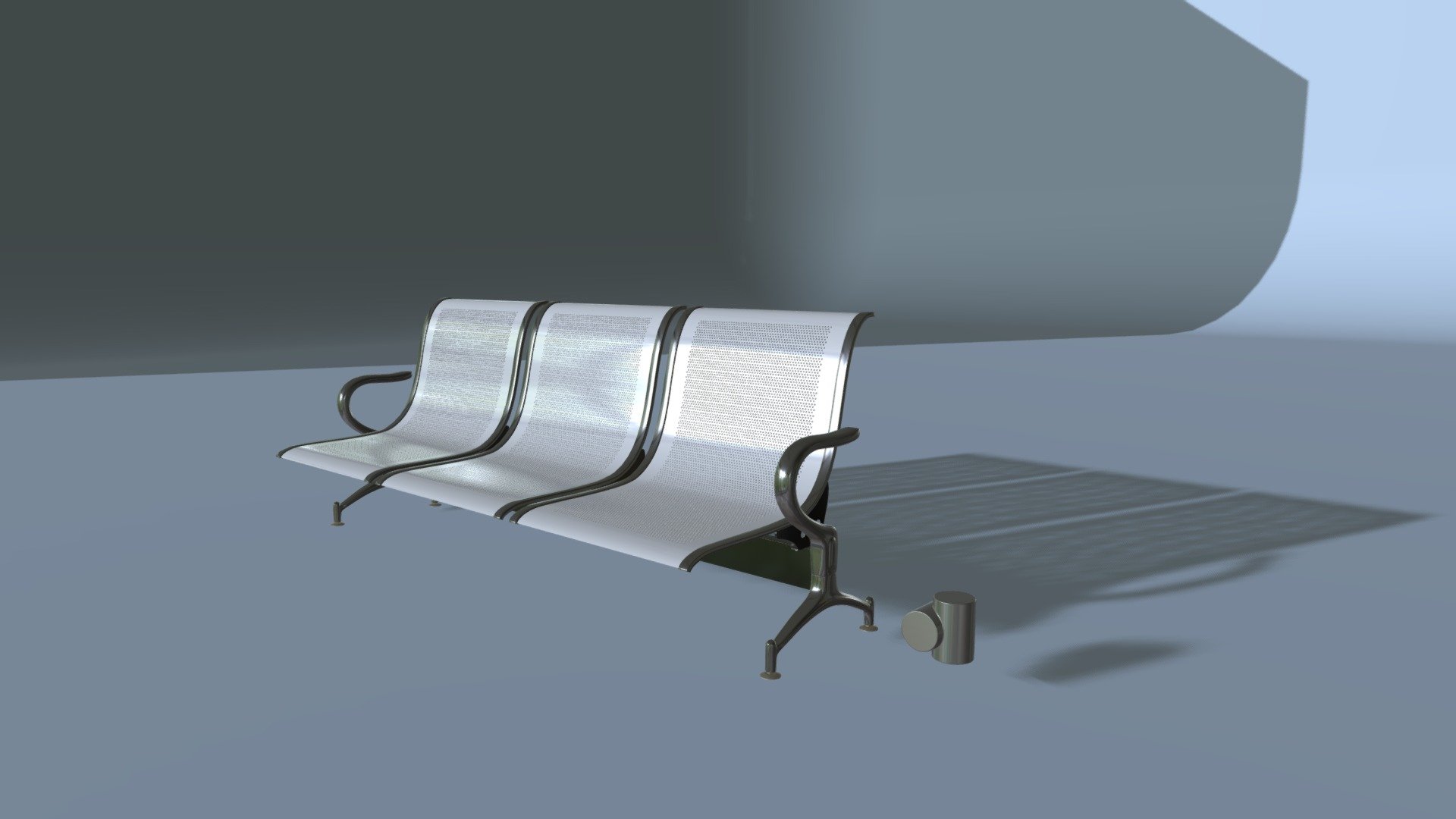 Steel Waiting bench - 3D model by Pranav 3d (@pranavsketchup2010 ...