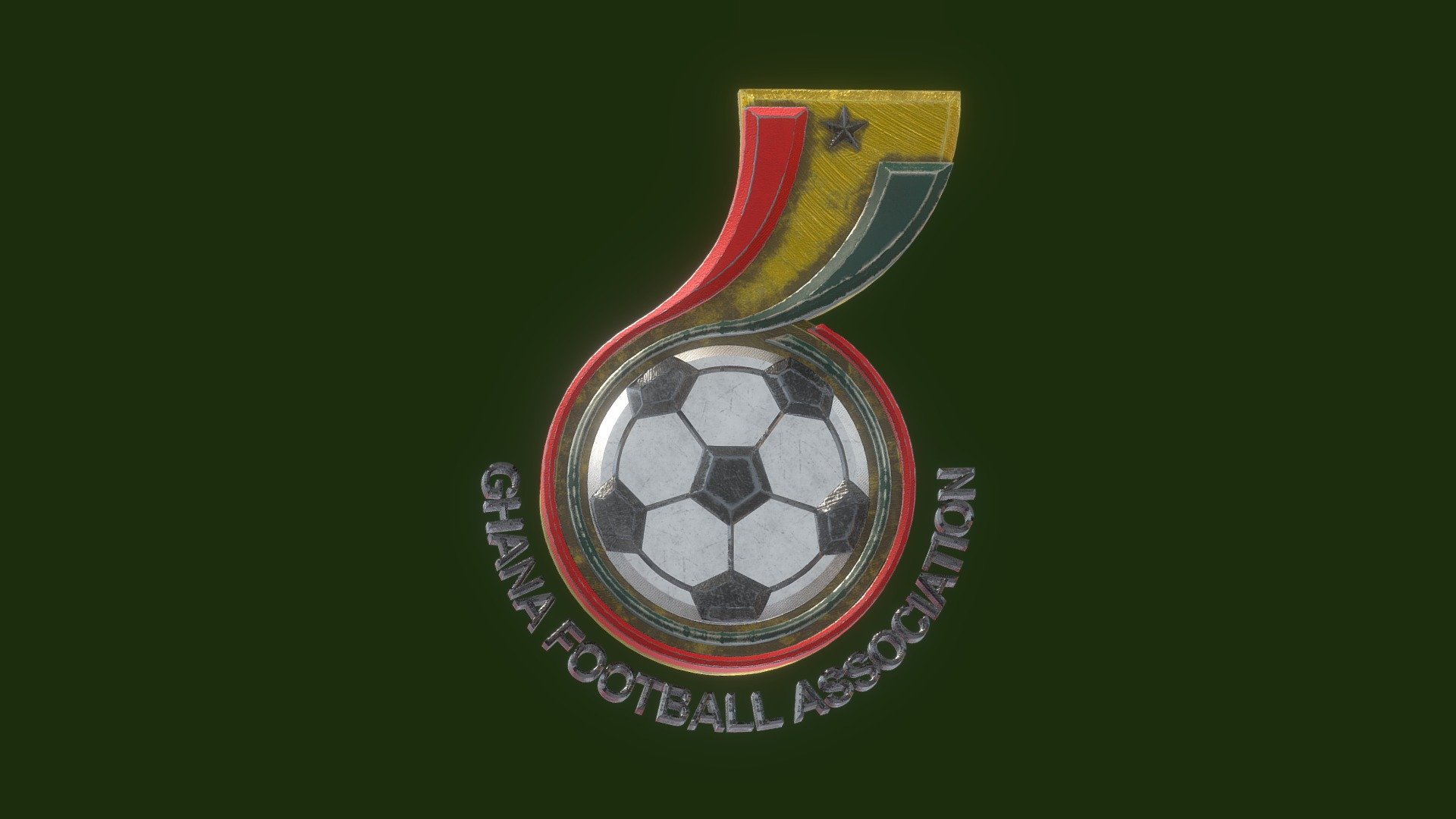 Ghana national team – 3D badge - Buy Royalty Free 3D model by cpineda3d ...