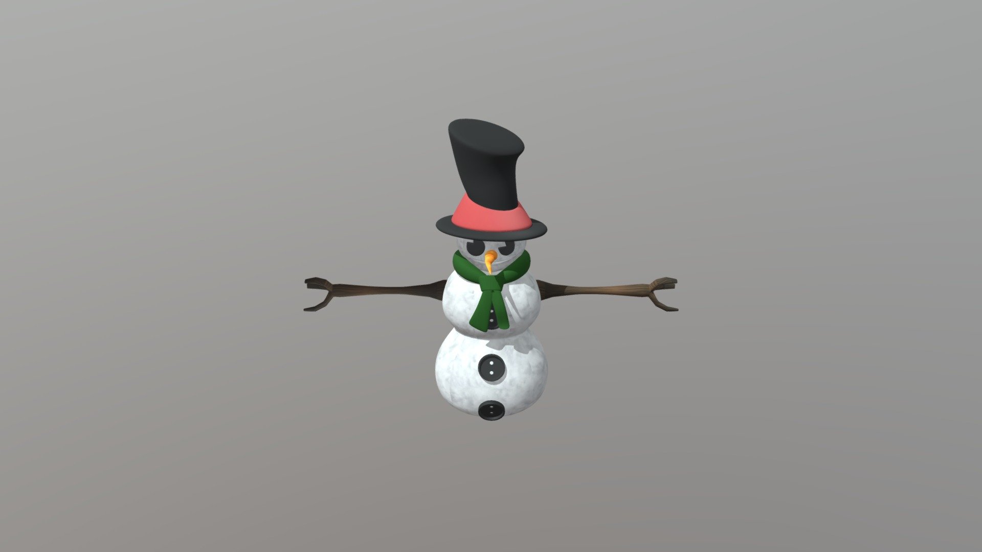 Snowman Cartoon - 3D model by Eduardo C Junior (@edcaffeinated ...
