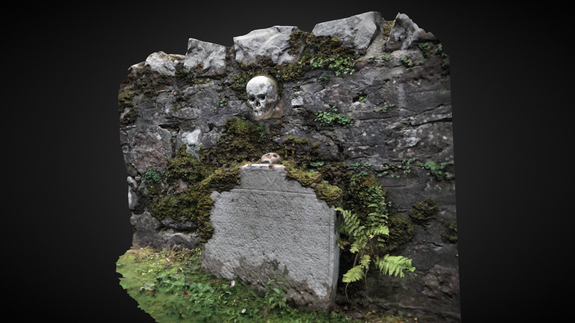 1680 gravestone Dunnottar Kirk, Stonehaven - Download Free 3D model by ...