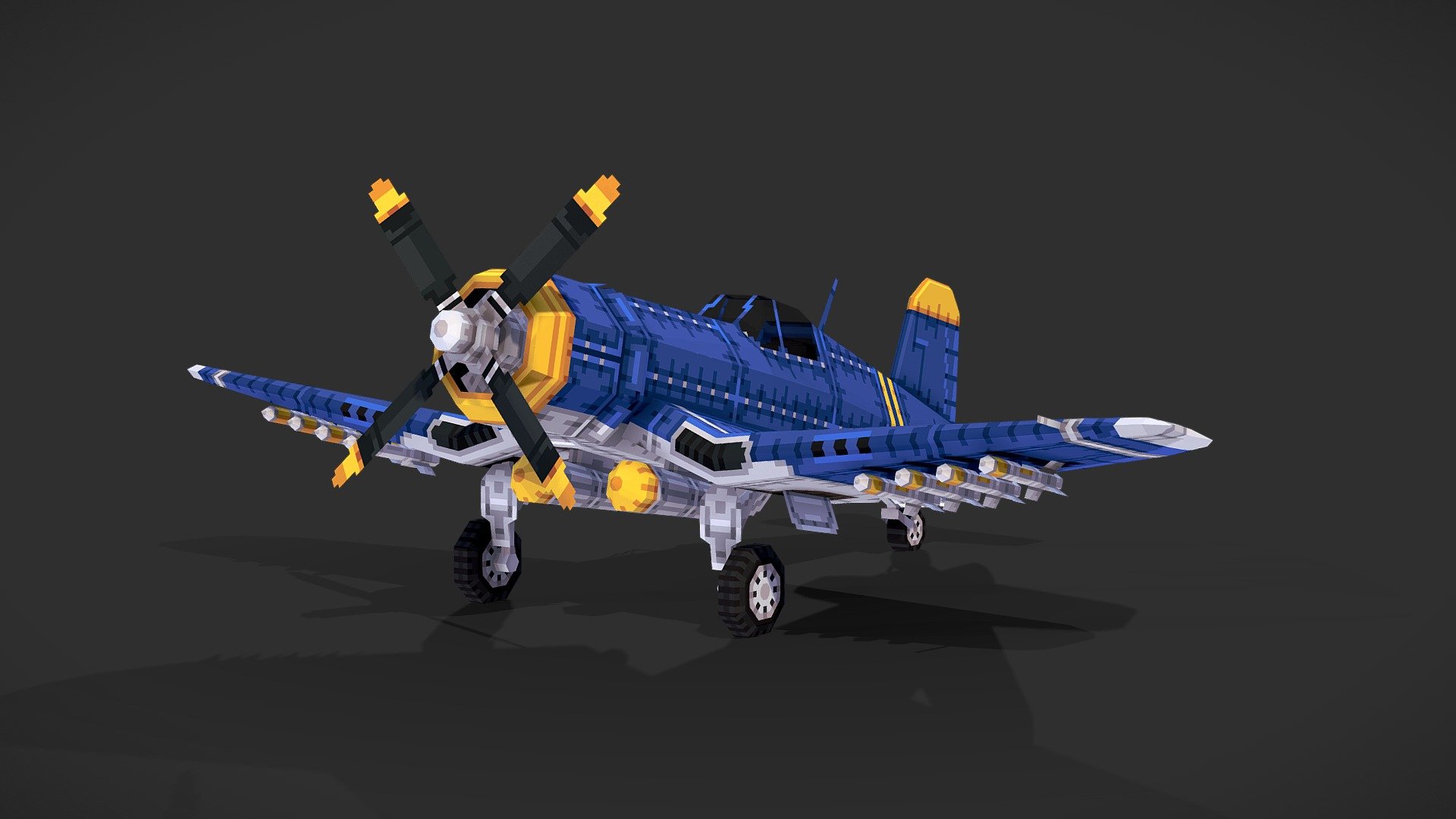 Fighter plane - 3D model by Jelle (@Grafisch) [4c81dc5] - Sketchfab