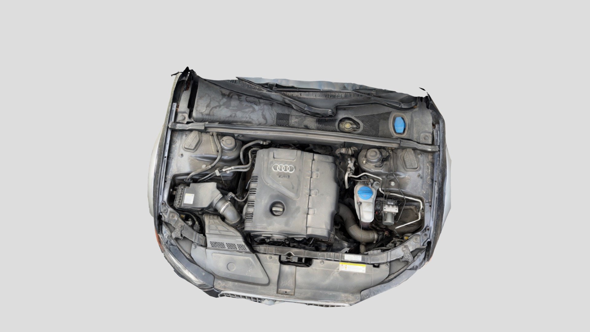Audi a4 under hood - Download Free 3D model by ScanMe [4c84e3b] - Sketchfab