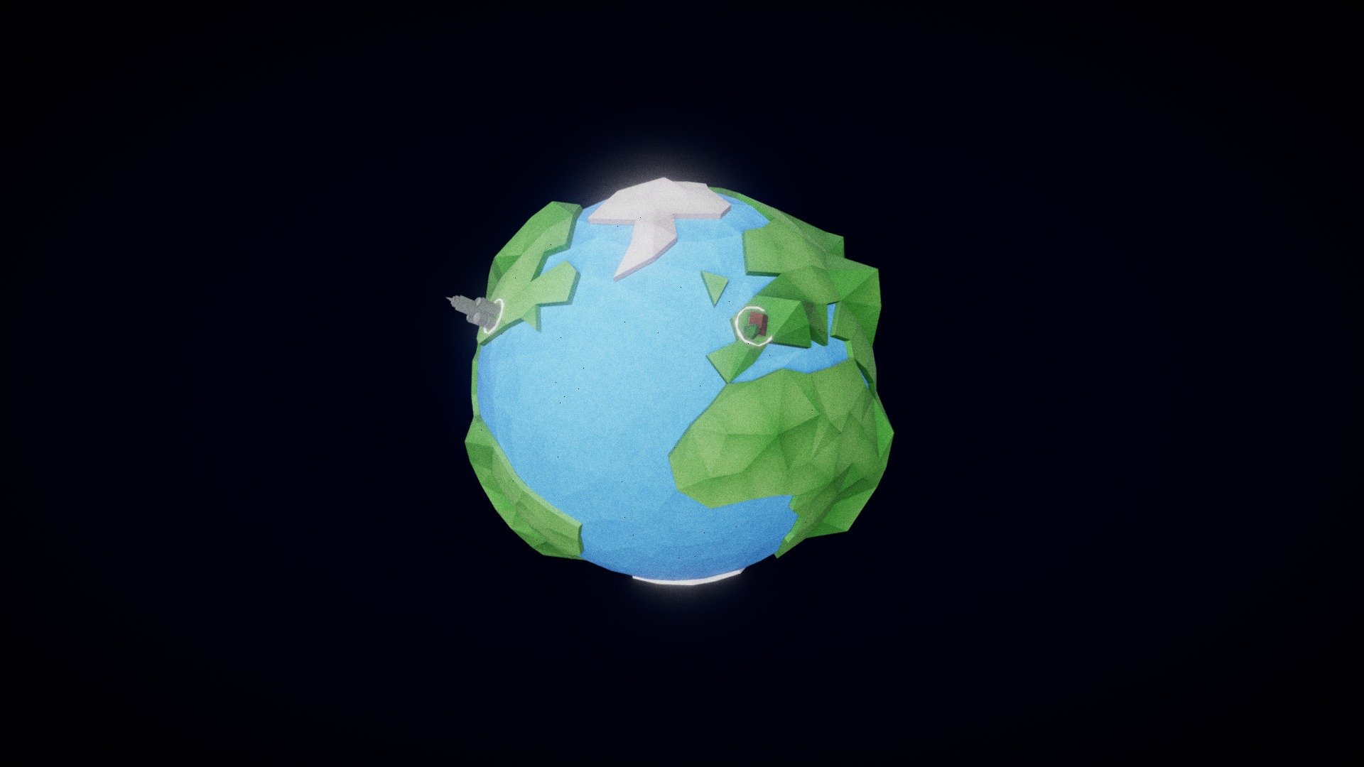IMPACT — Low Poly Earth (baked) - Download Free 3D model by Amb ...