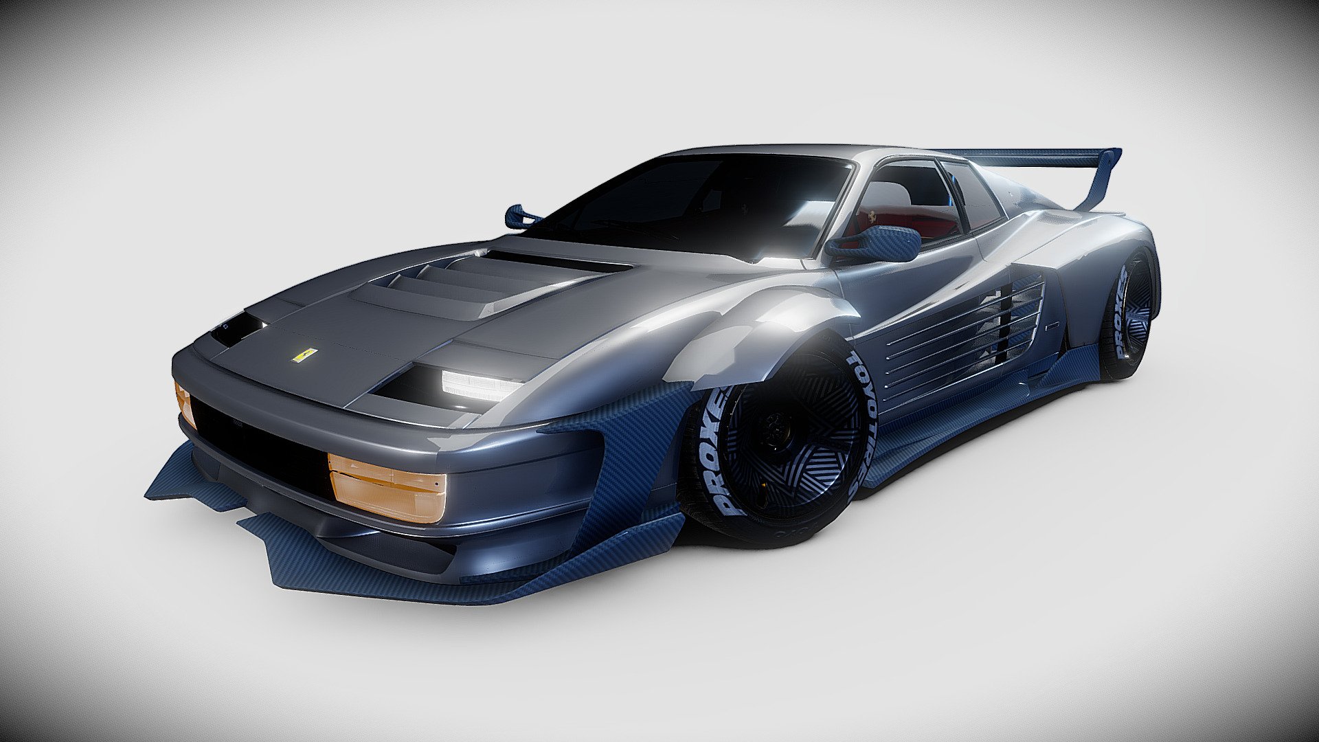 Ferrari Testarossa WideBody kit - 3D model by OGL (@GaryLim) [4c8984d ...