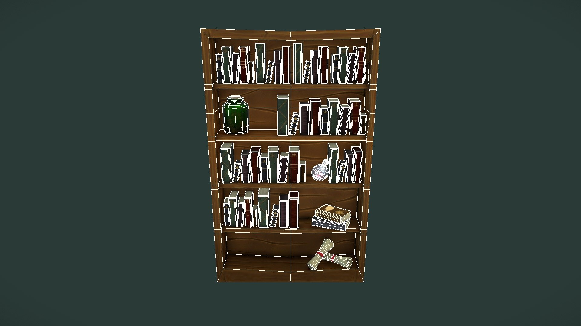 bookshelf - 3D model by lisa.vanderkloet [4c89eab] - Sketchfab