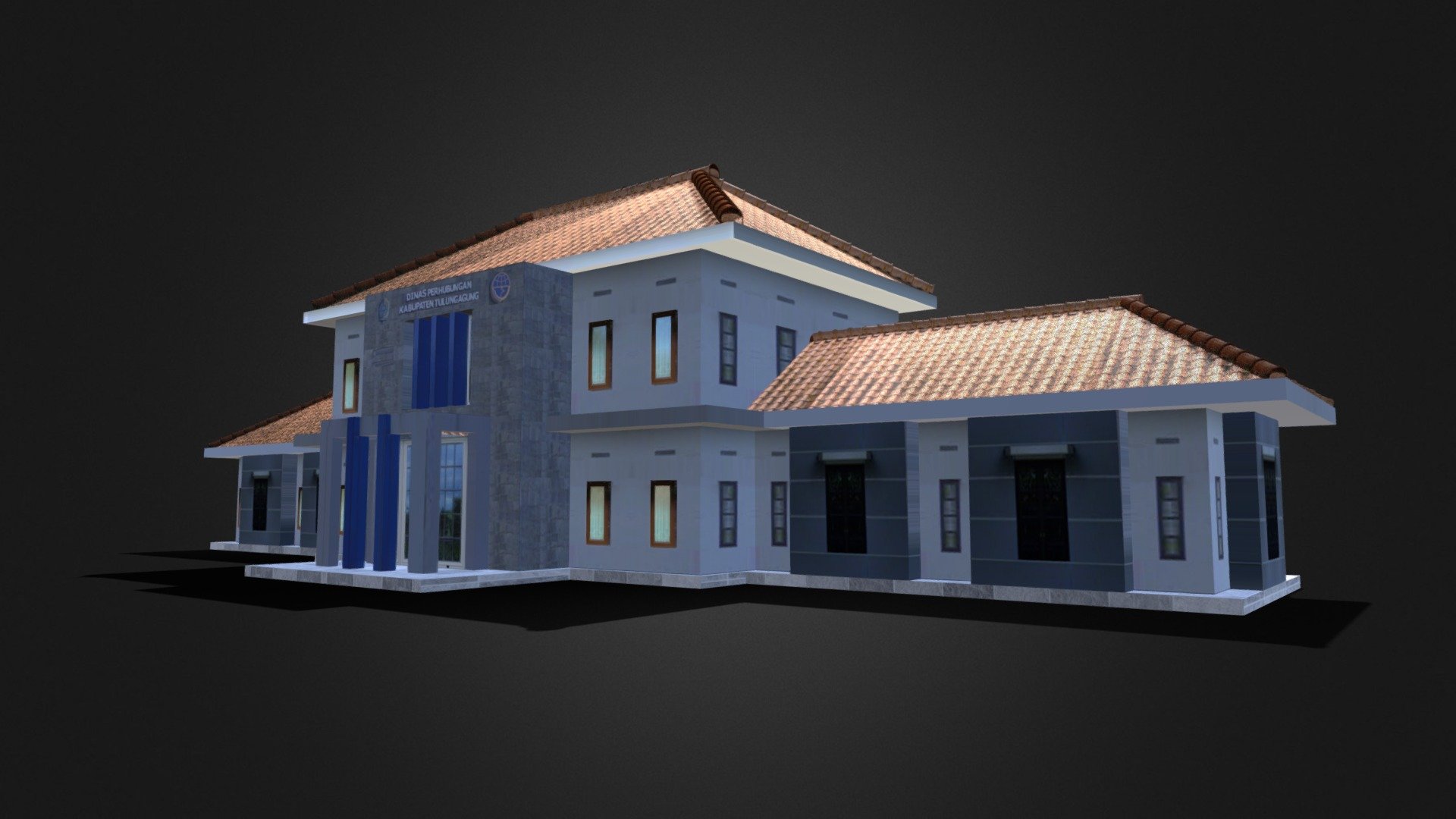 Gedung Kantor - 3D model by sulthon_228 [4c931d4] - Sketchfab