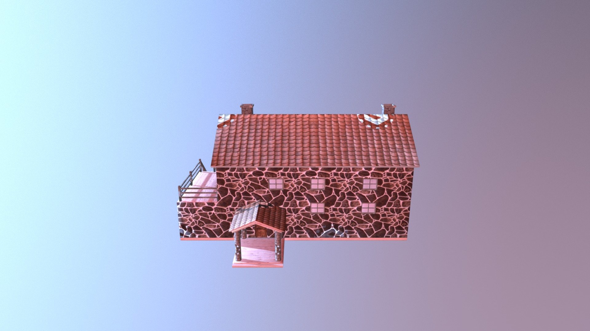 Textured House - 3D model by Christian Smith (@Christian.Smith_1 ...