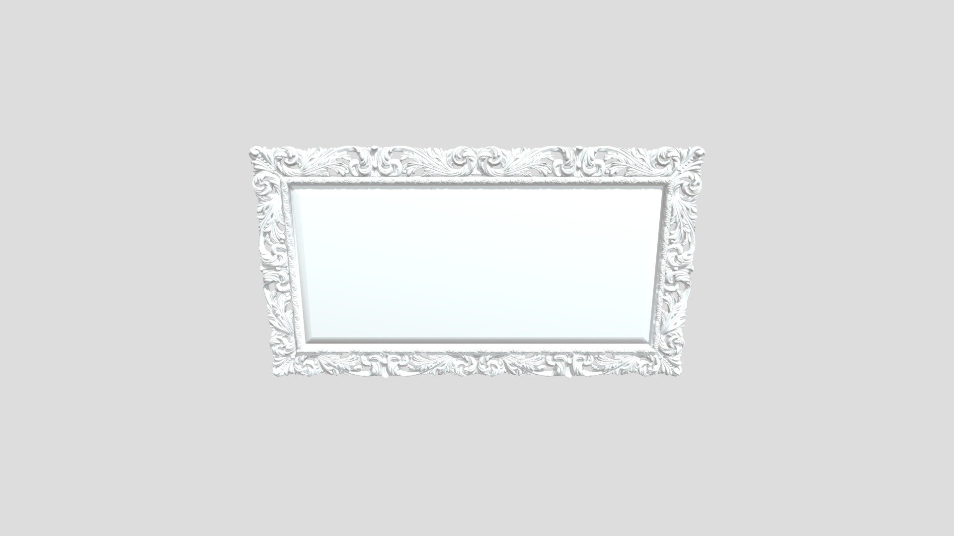 Exquisite Rectangular Mirror - Download Free 3D model by Modenese ...