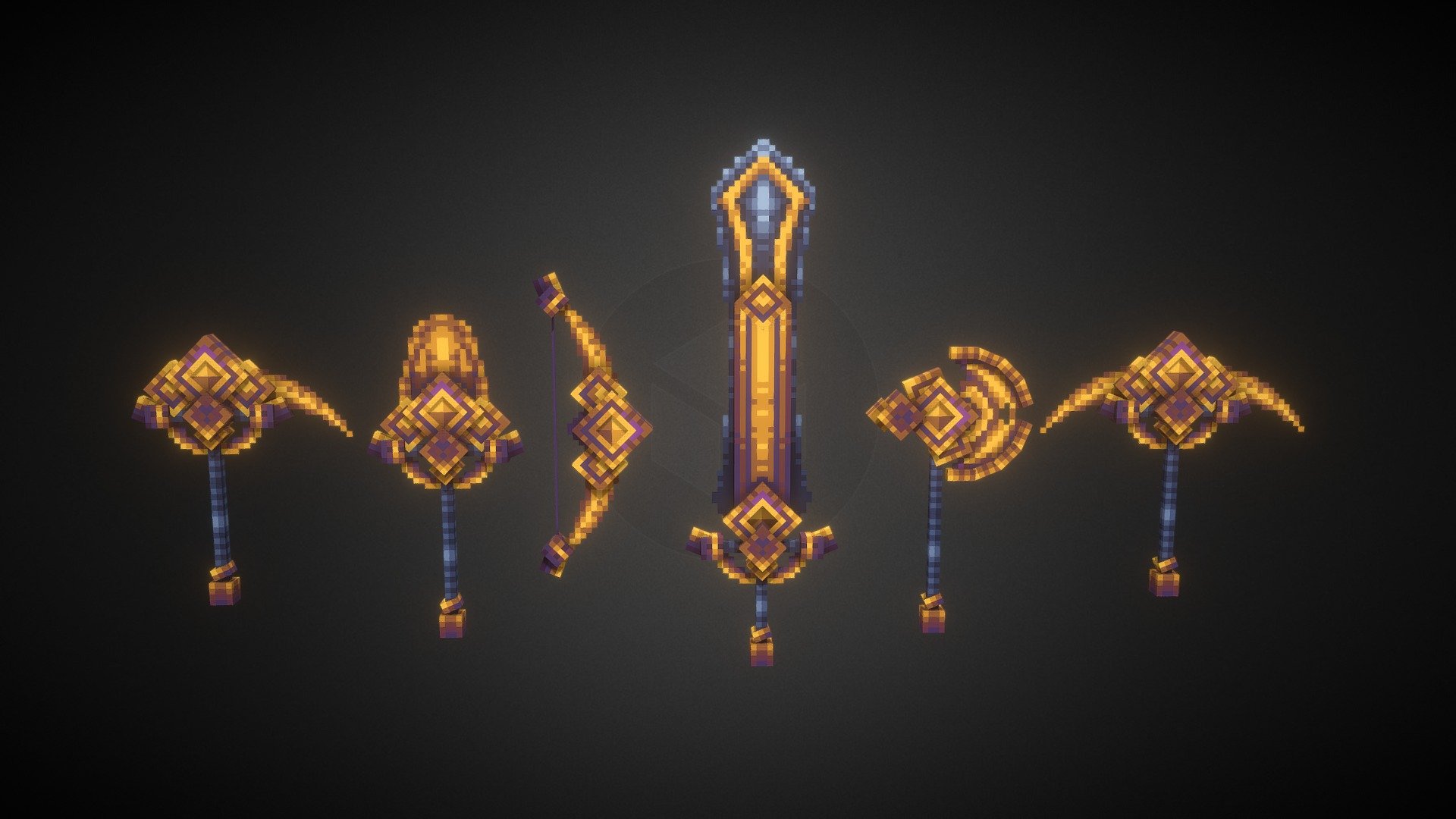 Demigod tools and weapon - 3D model by TiNYsx [4c97ff1] - Sketchfab