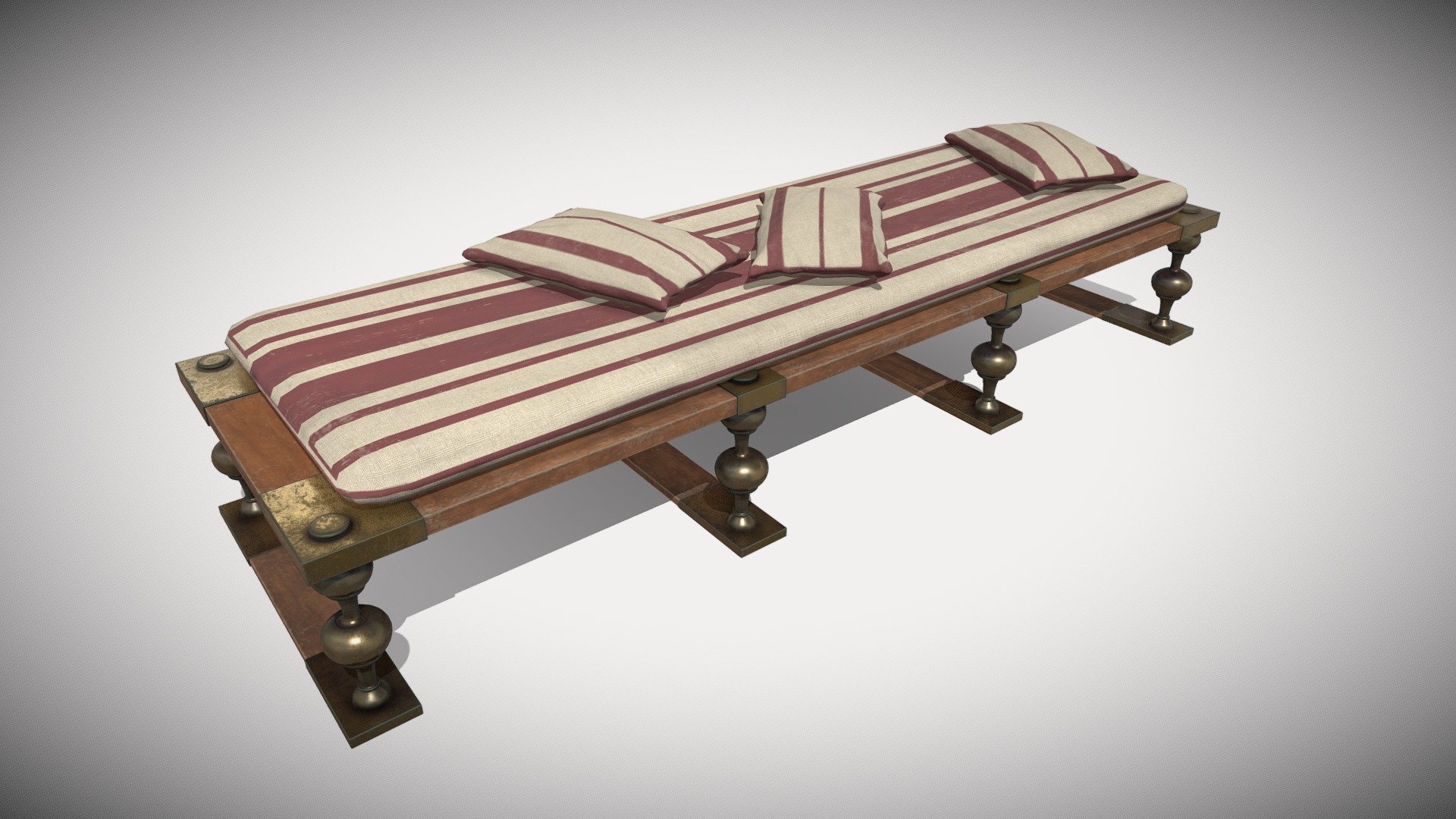 Roman bench - Triclinium - Buy Royalty Free 3D model by XYZ 3Dassets ...