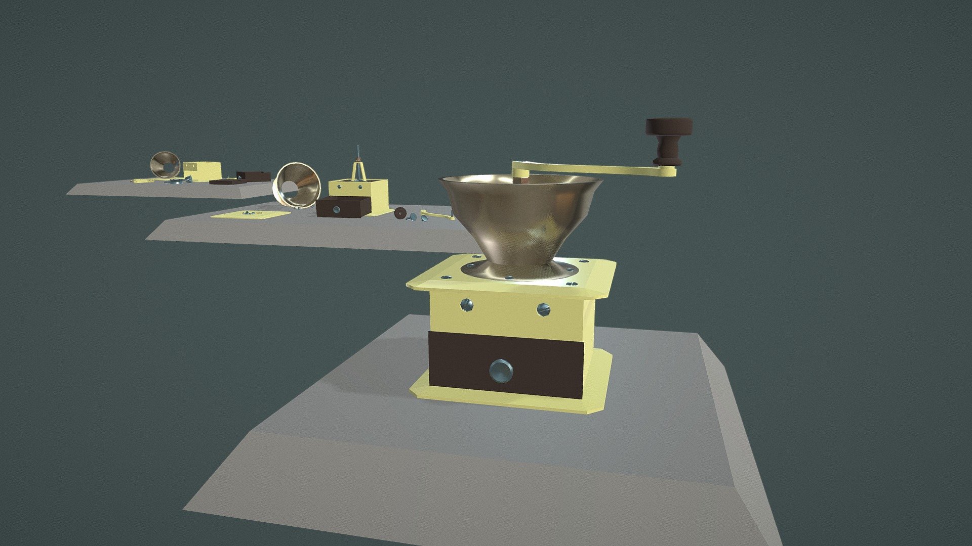 Vintage coffee grinder - Download Free 3D model by Evseya [4c9e5c6 ...