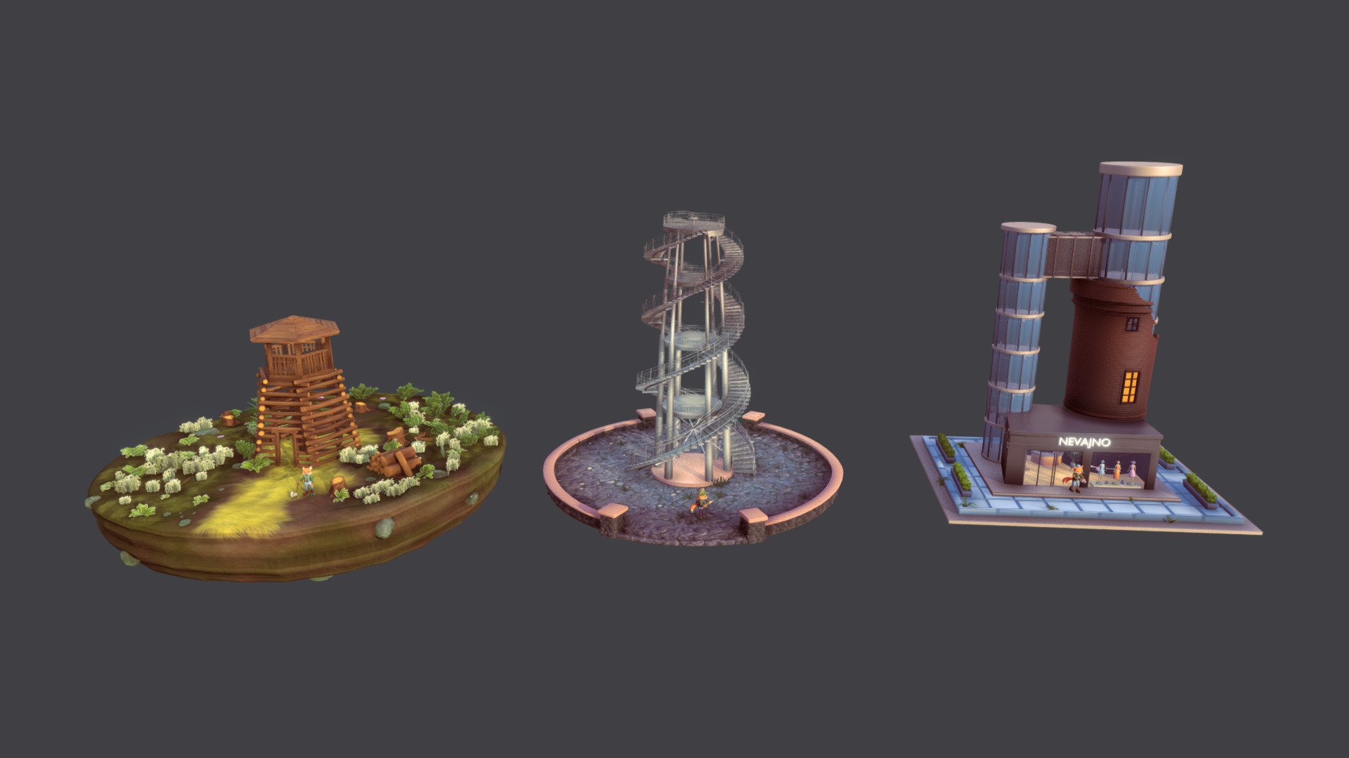Material and shape (Retry School) - Download Free 3D model by Lunatika ...