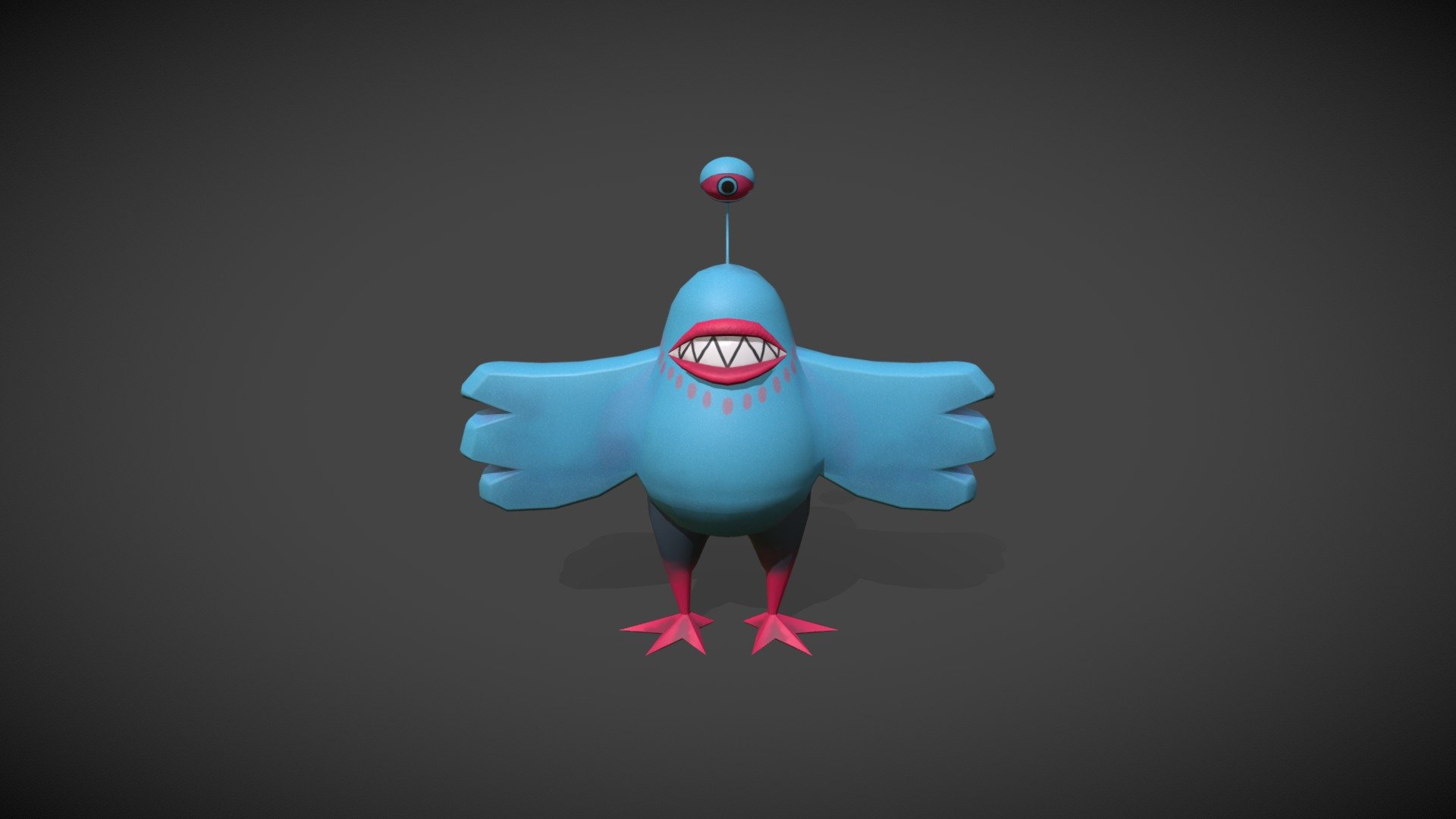 One Eyed Ticken Monster - Monster Wilds - 3D model by misham [4ca377f ...