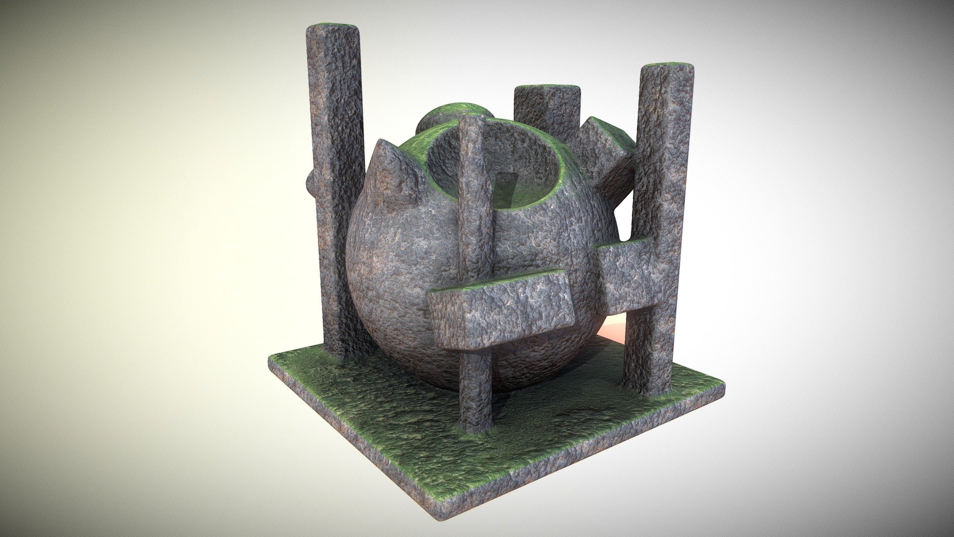 Moss on Rock (Textur-Test) - 3D model by 3DHaupt (@dennish2010 ...