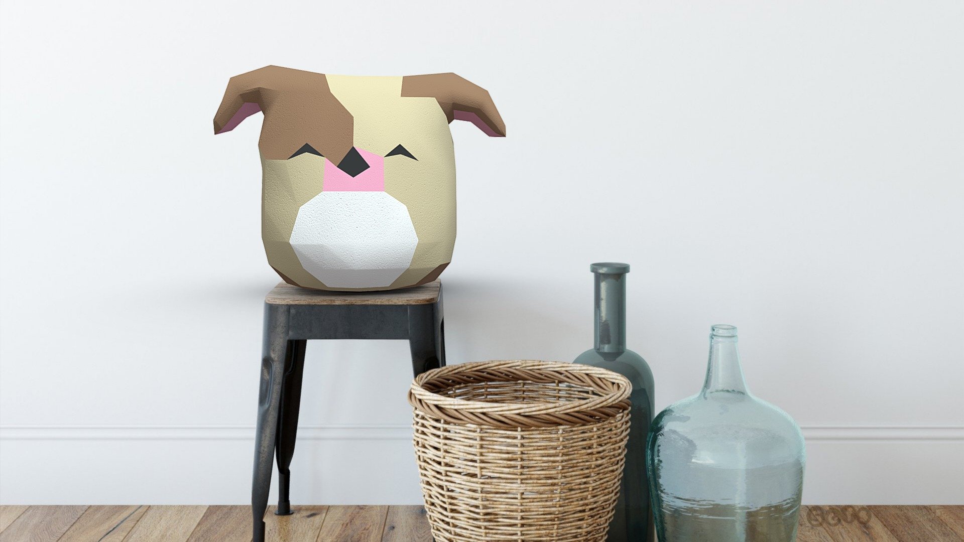 Round plush dog by Sofs - 3D model by Sofsdesigns [4ca6d09] - Sketchfab