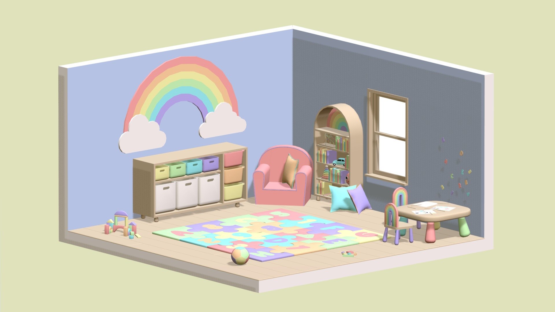 Playroom - Buy Royalty Free 3D model by ApprenticeRaccoon [4cad530 ...