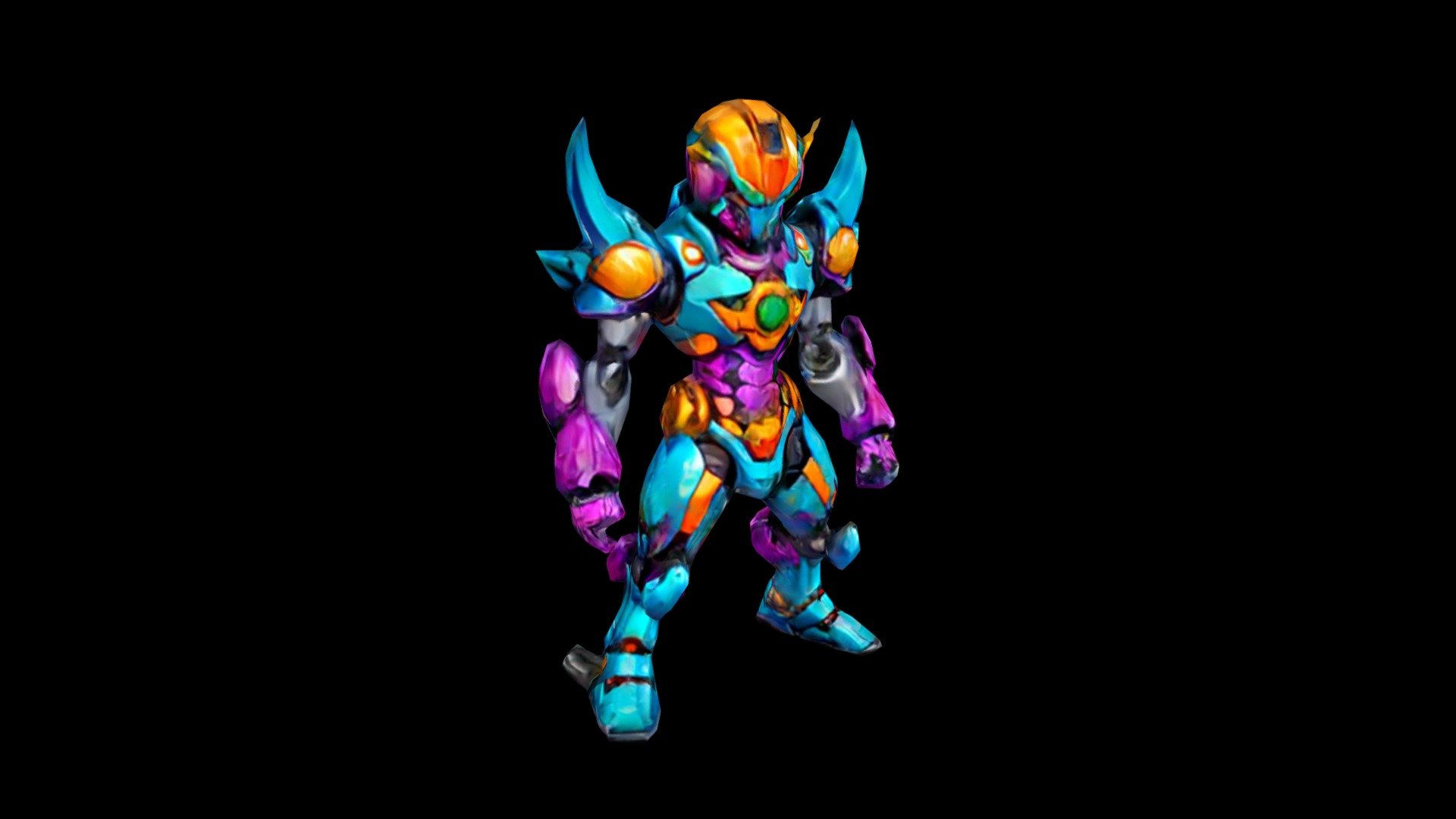 An Illustration of a Colorful Robot - Download Free 3D model by klrxyz ...