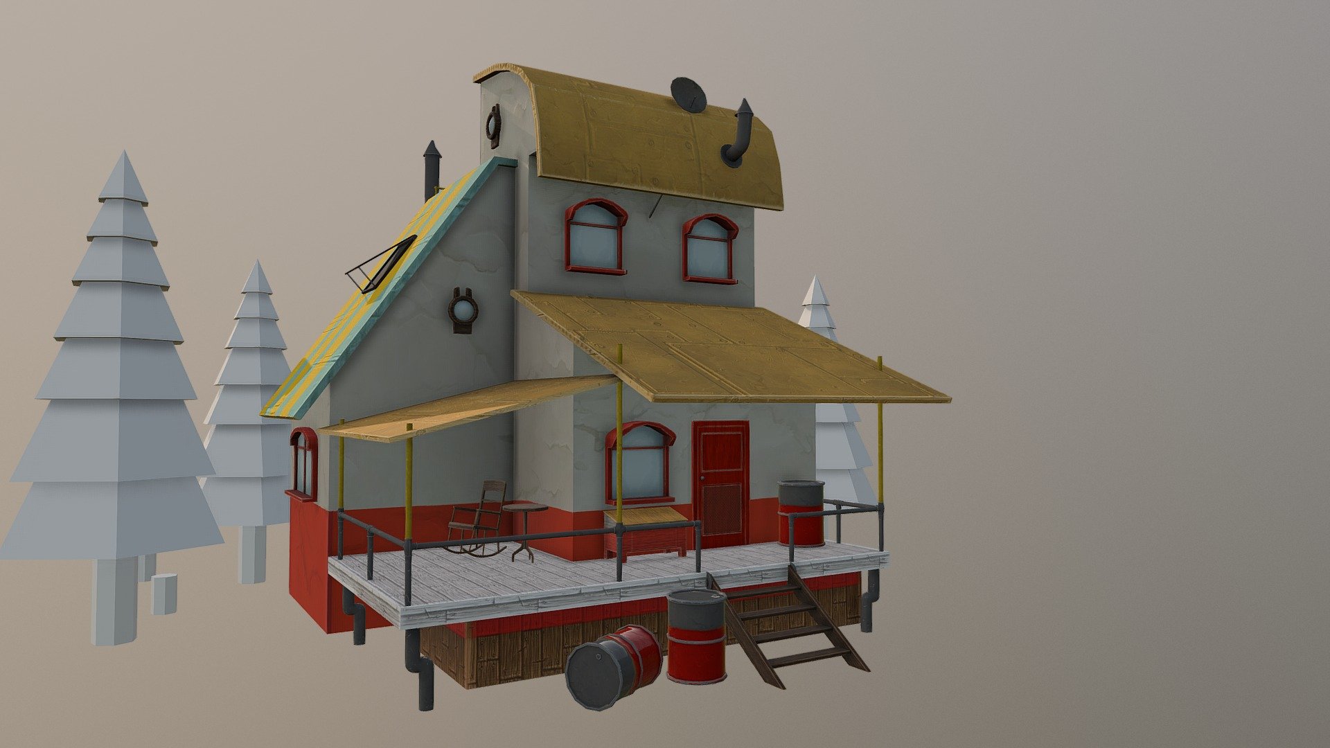 Junk House (WIP) - 3D model by Nathan Bund (@lilnat) [4cbb39f] - Sketchfab