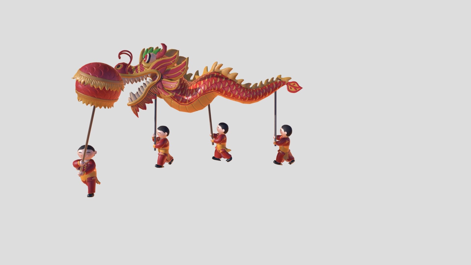 M012 Dragon Dance - 3D model by belindaong.work [4cbbbdf] - Sketchfab