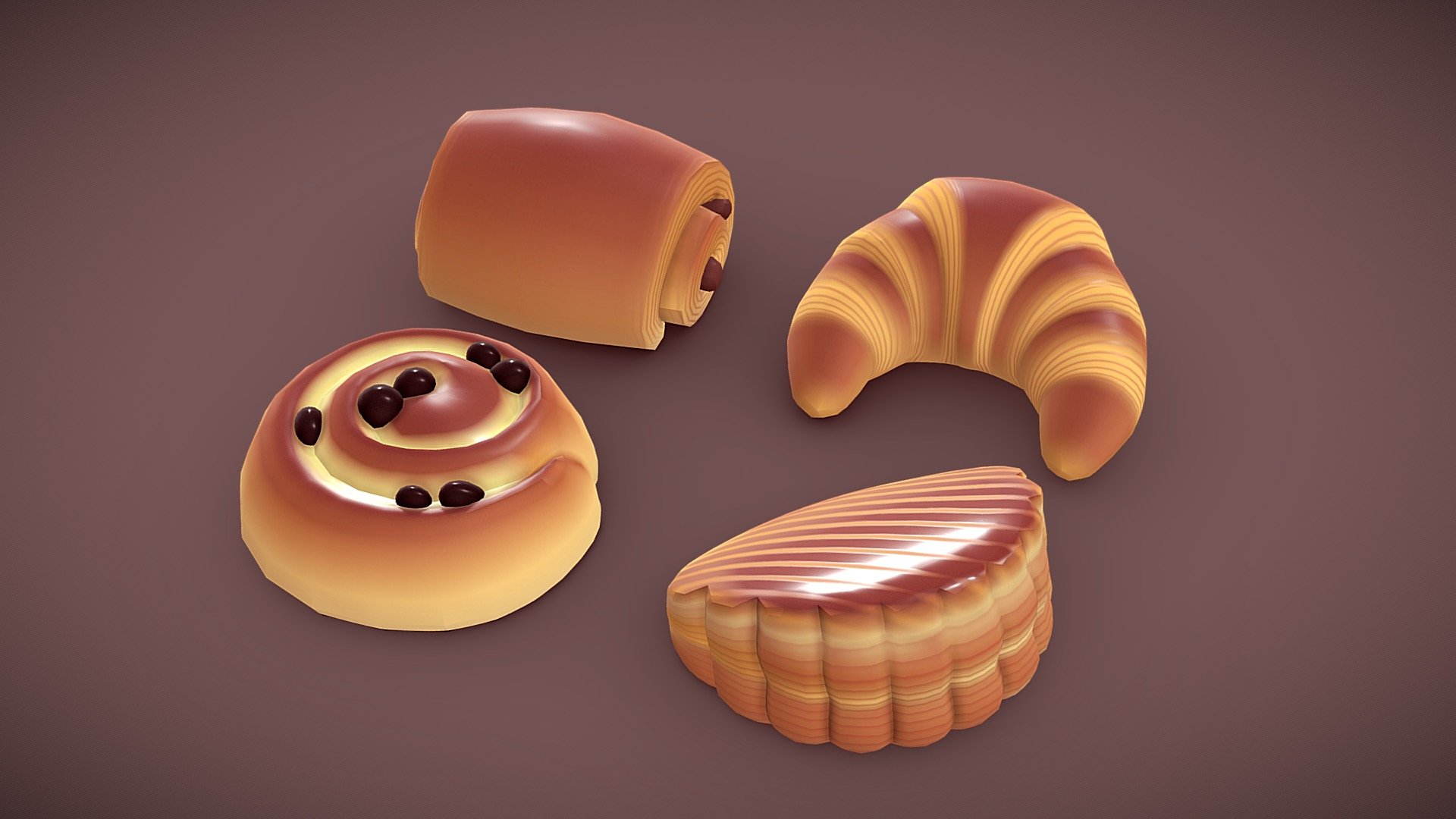 French Pastry Set 01 - Buy Royalty Free 3D model by boriscargo [4cbd4c2 ...