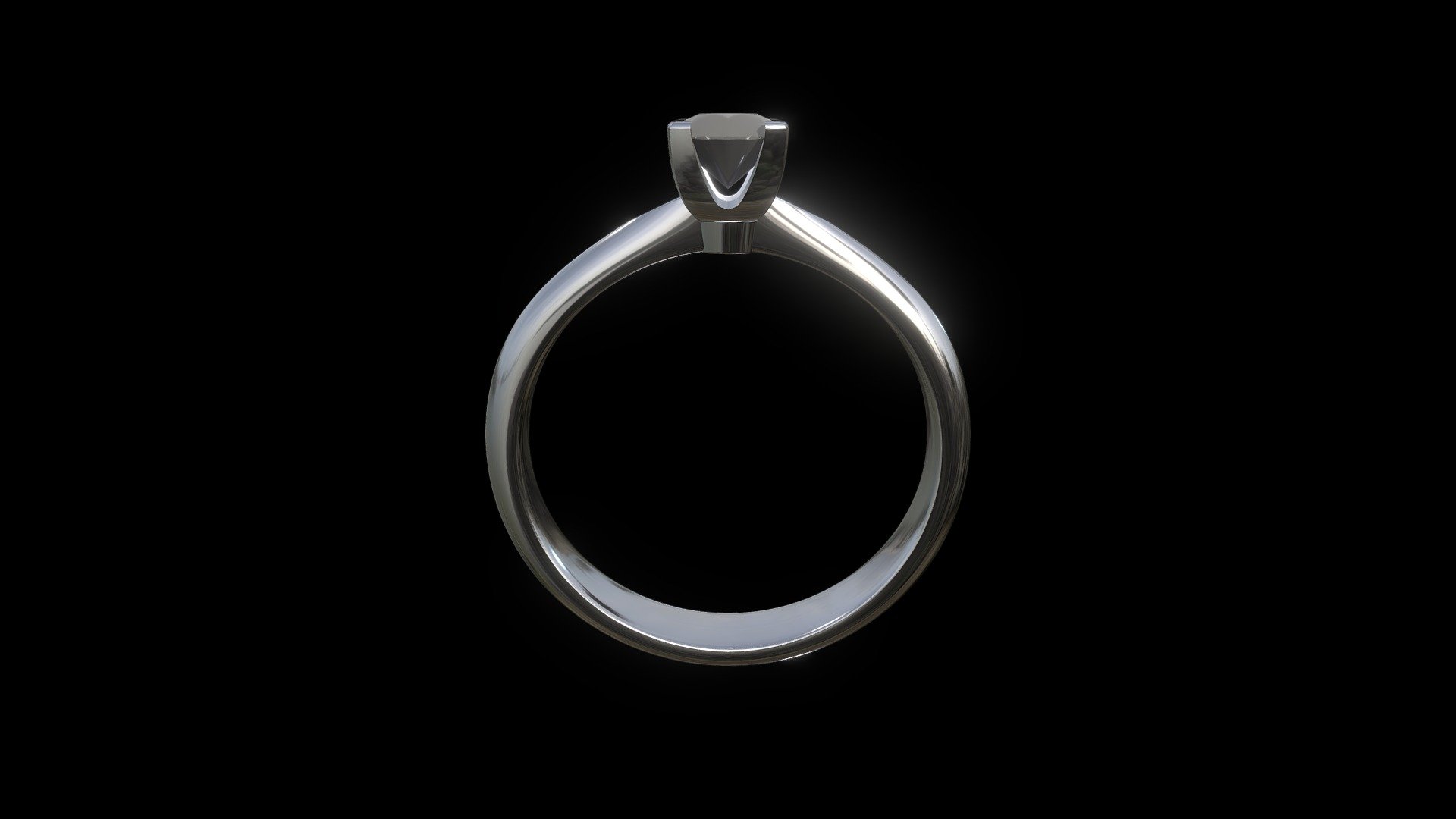 Solitaire 4 Claw Square Set - 3D model by evadebroche [4cc18d7] - Sketchfab