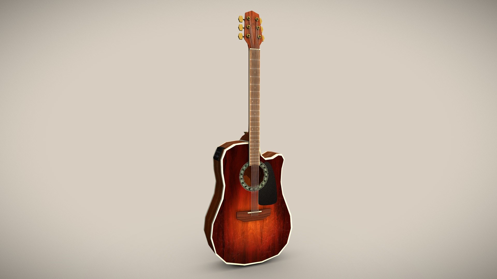 Acoustic Guitar - Download Free 3D model by Tijmen Matthys ...