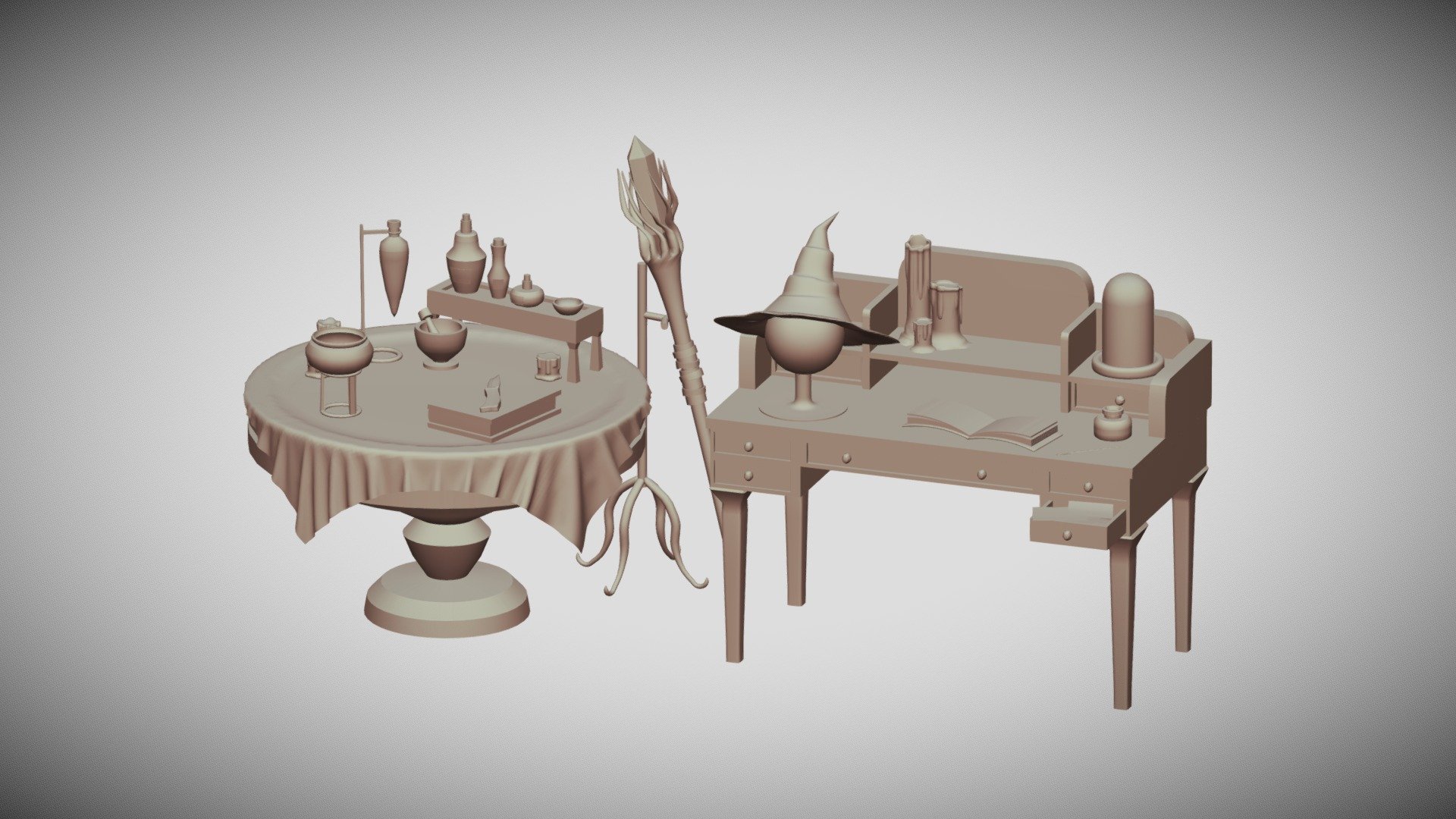 Witch Scene - Download Free 3D model by abbyrose_artist [4cc3c1e ...