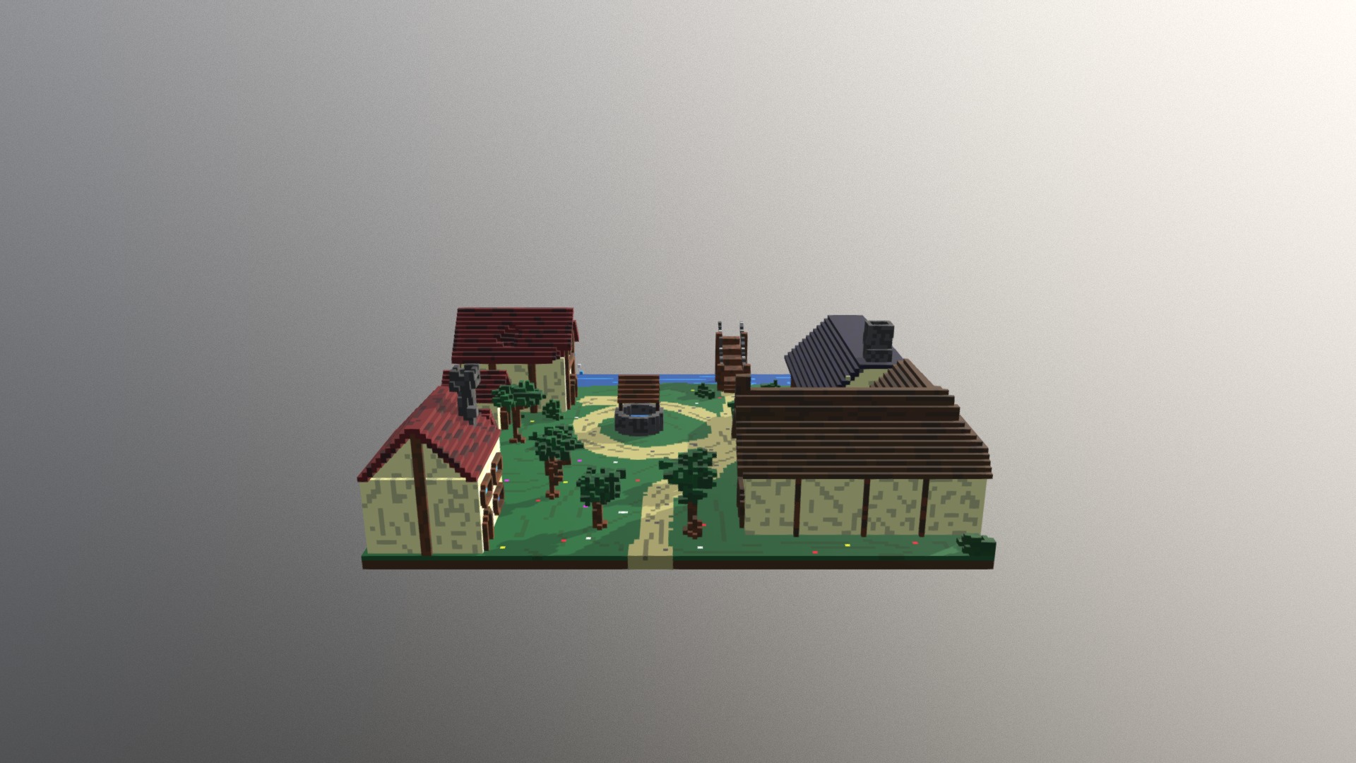 Small Village - 3D model by Lee_Hodges [4cc6913] - Sketchfab