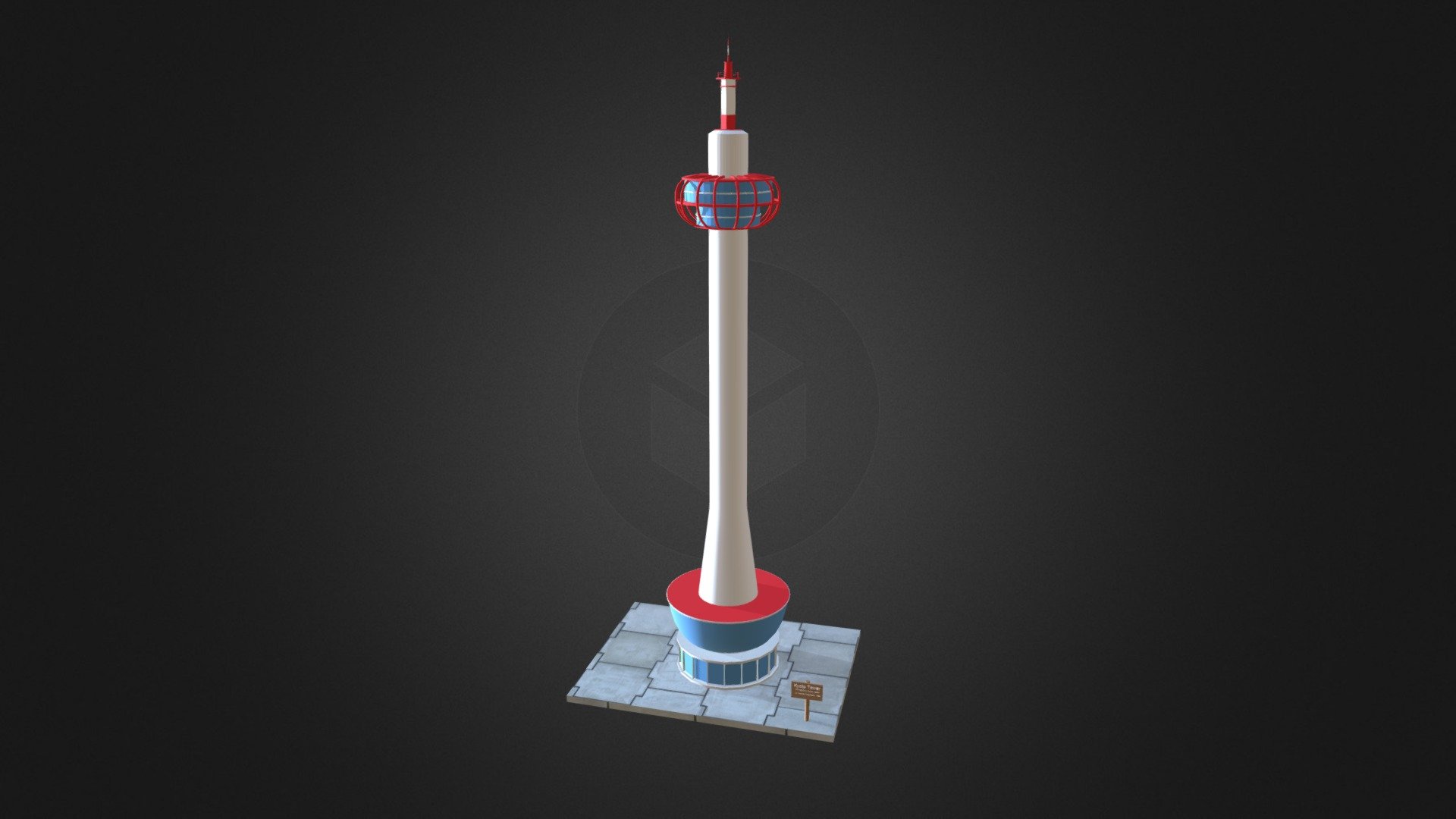 Kyoto Tower, Kyoto, Japan - 3D model by SputZar [4cc6a91] - Sketchfab