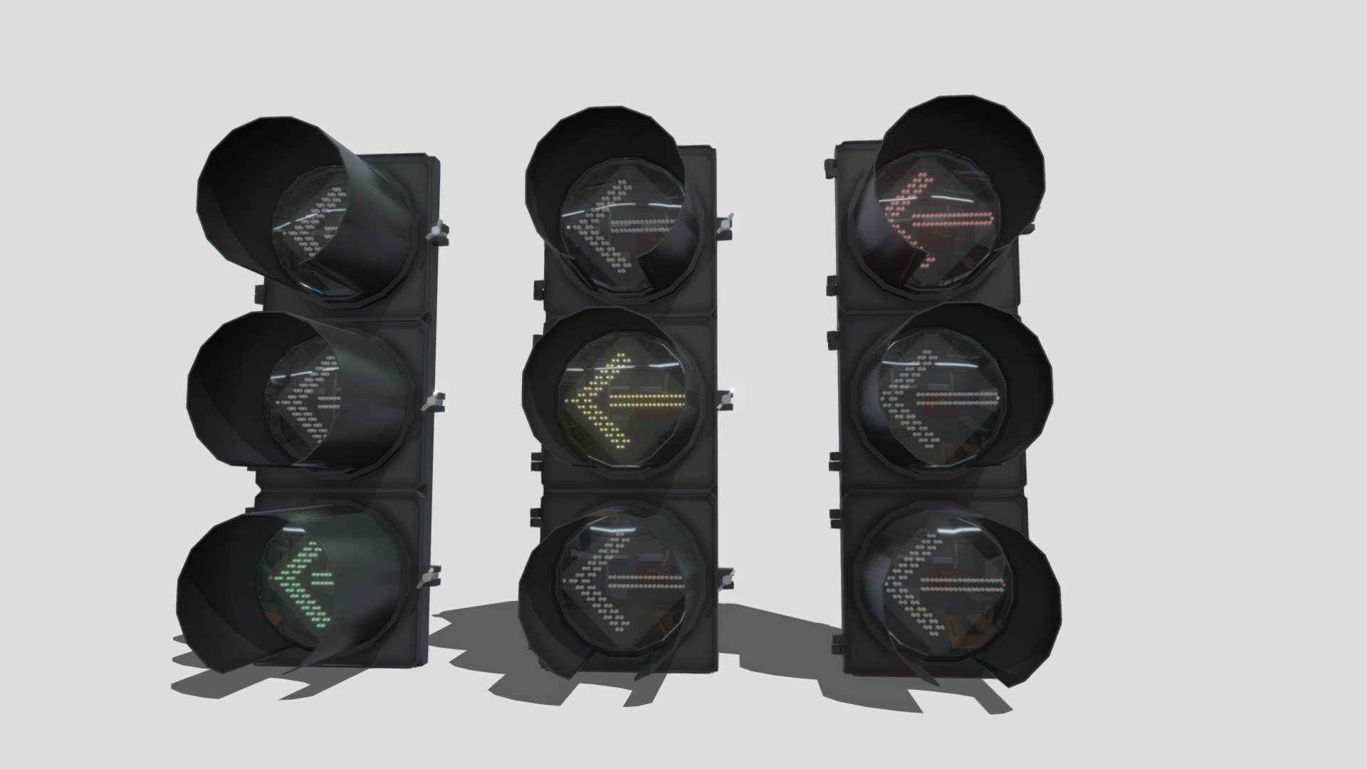 Clear 2-row LED 8-inch Left Turn Signals - Download Free 3D model by ...