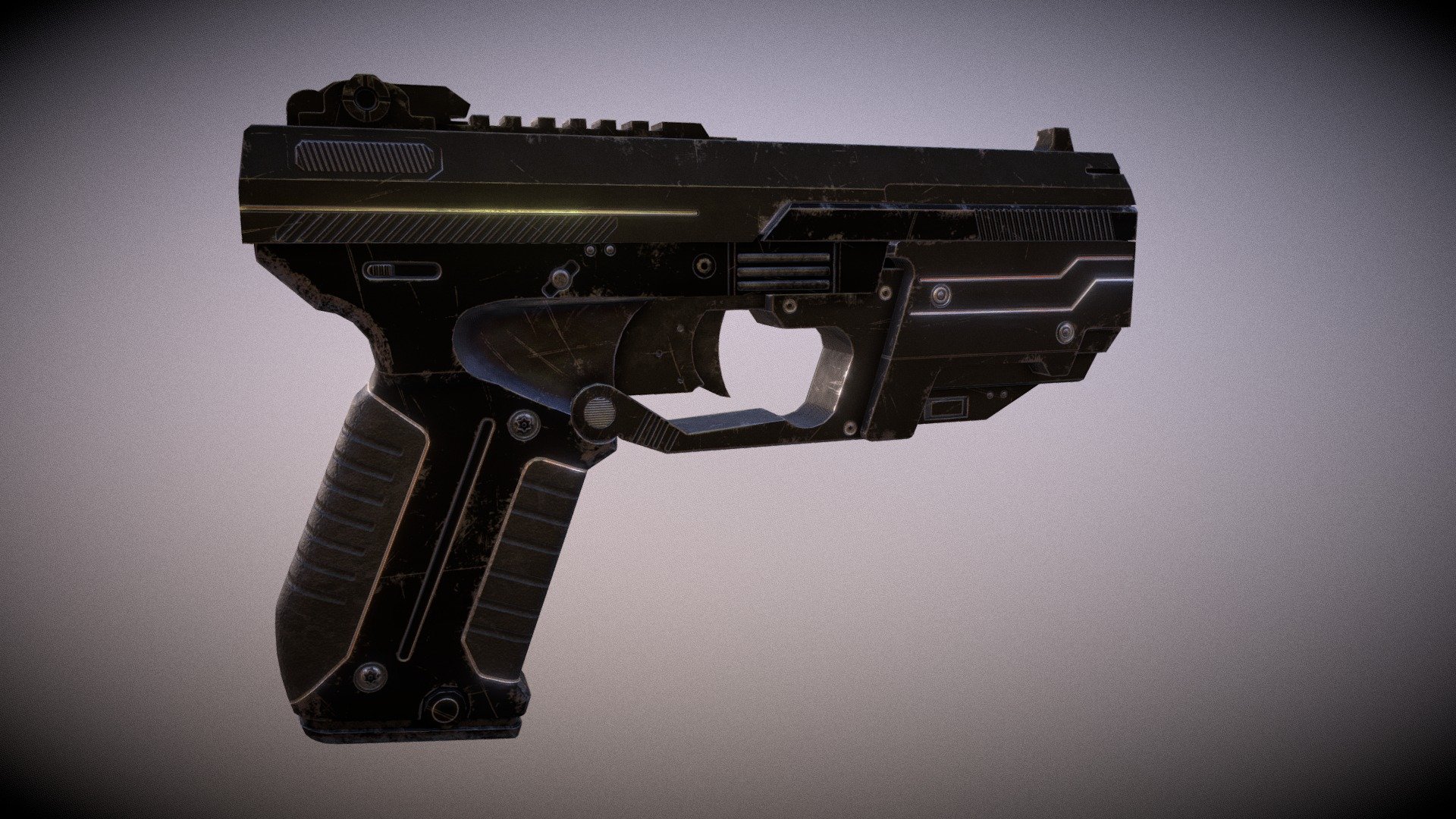 black gun - 3D model by sergeykuchmin [4cc77fb] - Sketchfab
